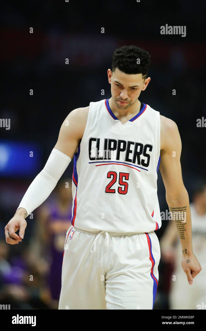 Los Angeles Clippers' Austin Rivers walks across the court during the ...
