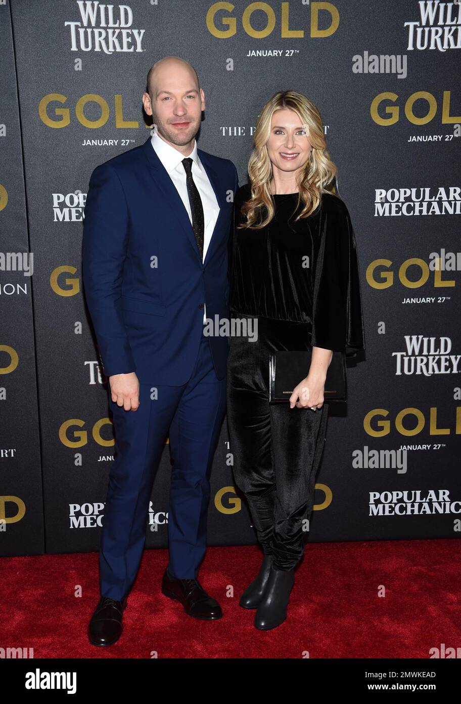Actor Corey Stoll, left, and wife Nadia Bowers attend the world ...