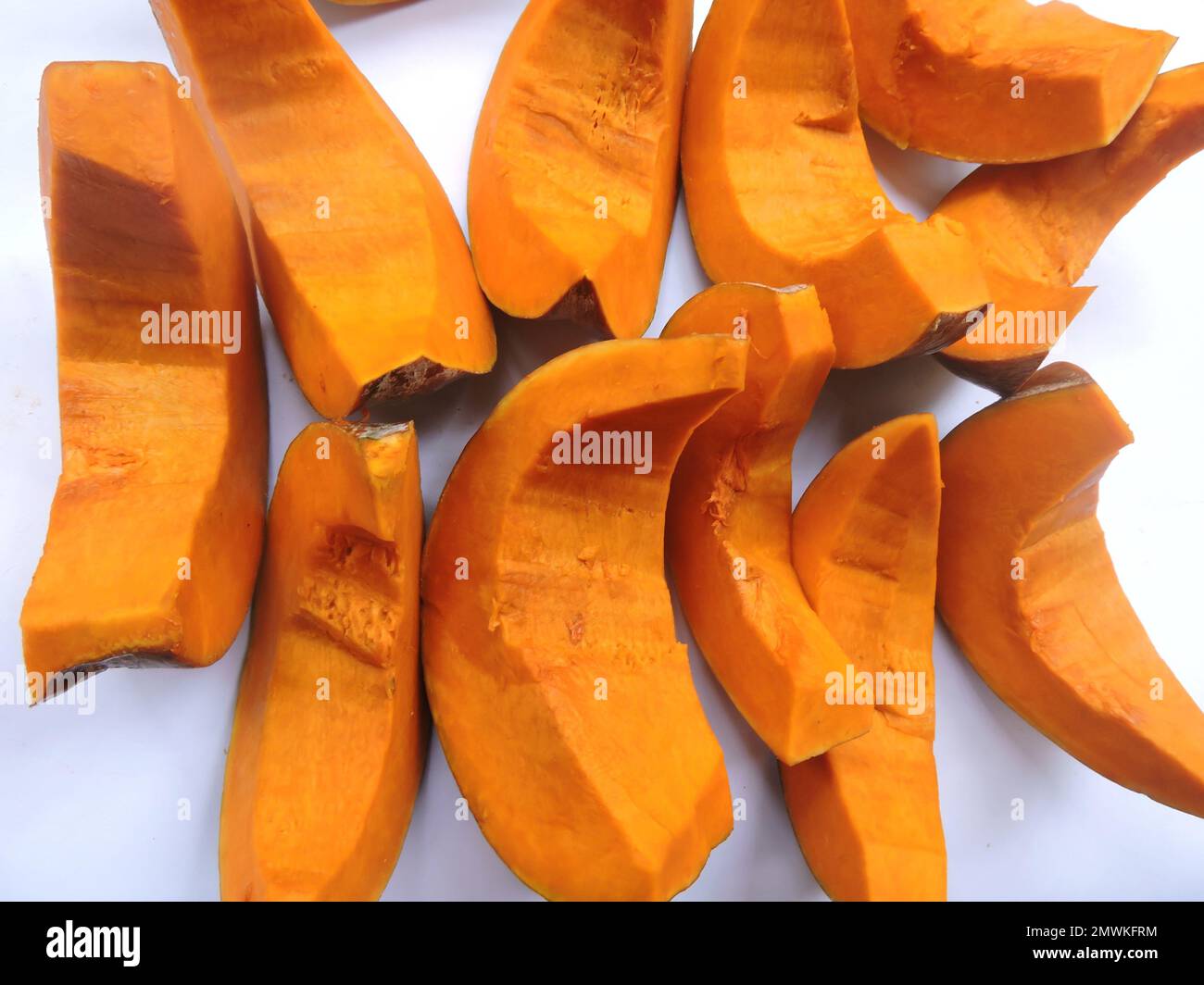Pumpkin fleshy shell in isolated background Stock Photo - Alamy