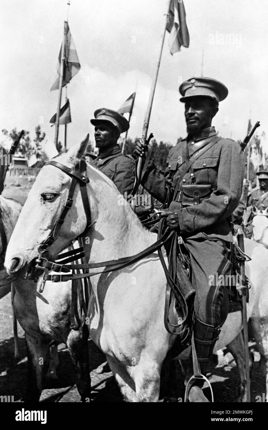 Abyssinian cavalry at a parade in Addis Ababa in 1935. (AP Photo/Alfred ...