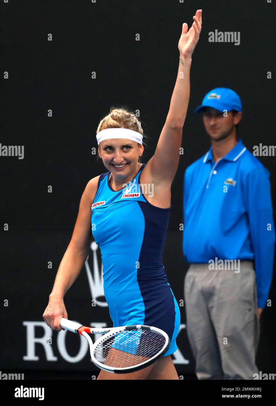 Switzerland's Timea Bacsinszky celebrates after defeating Italy's ...