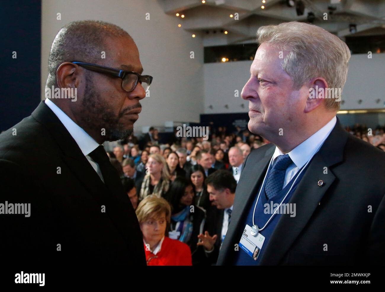 U.S. Actor Forest Whitaker, left, and former US Vice President Al Gore ...