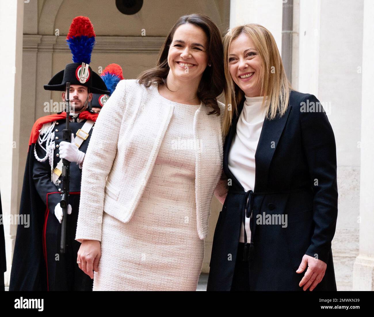 Italy’s Prime Minister Giorgia Meloni meets Katalin Novak President of ...