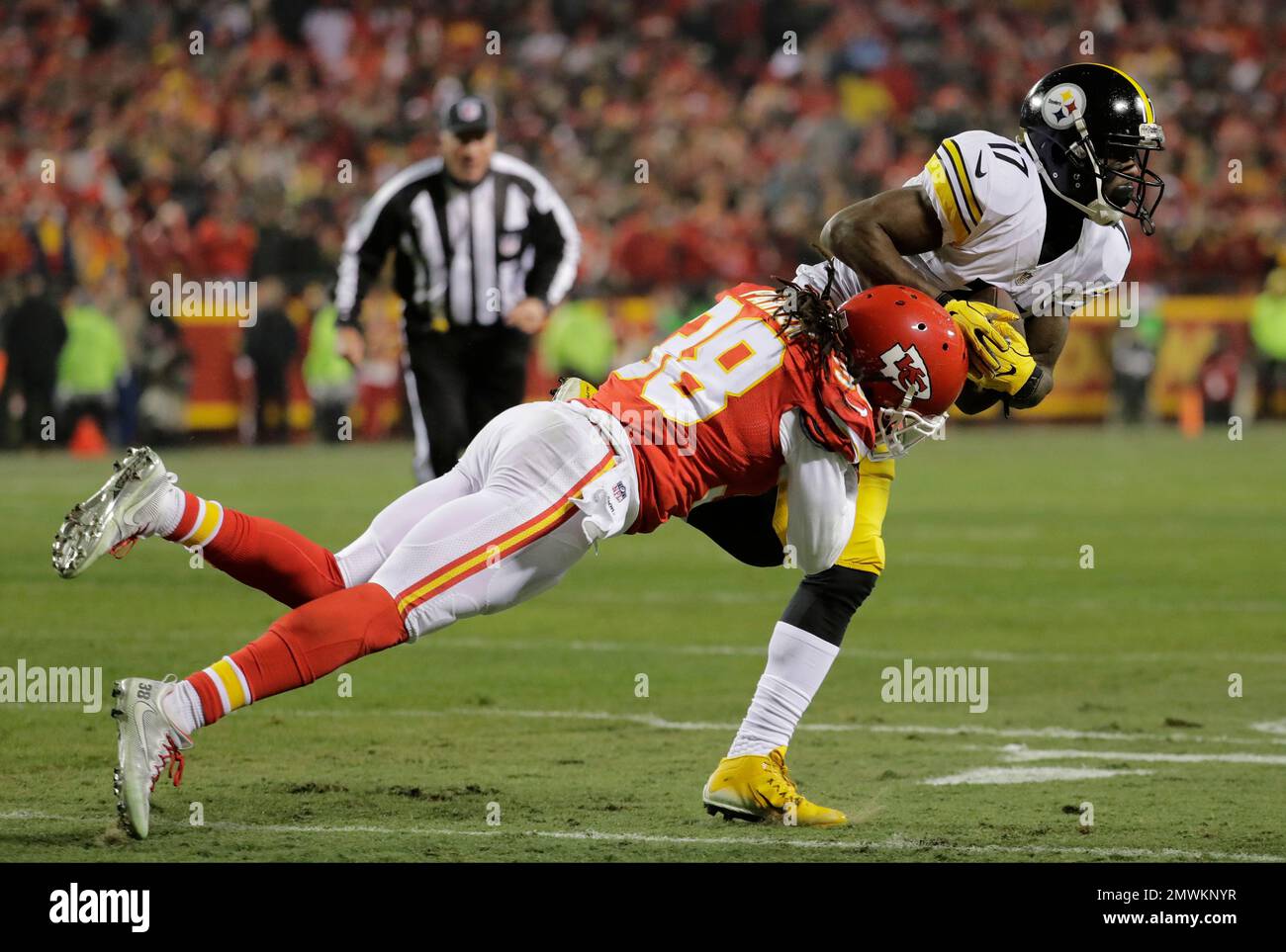 Kansas City Chiefs free safety Ron Parker (38) tackles Pittsburgh ...