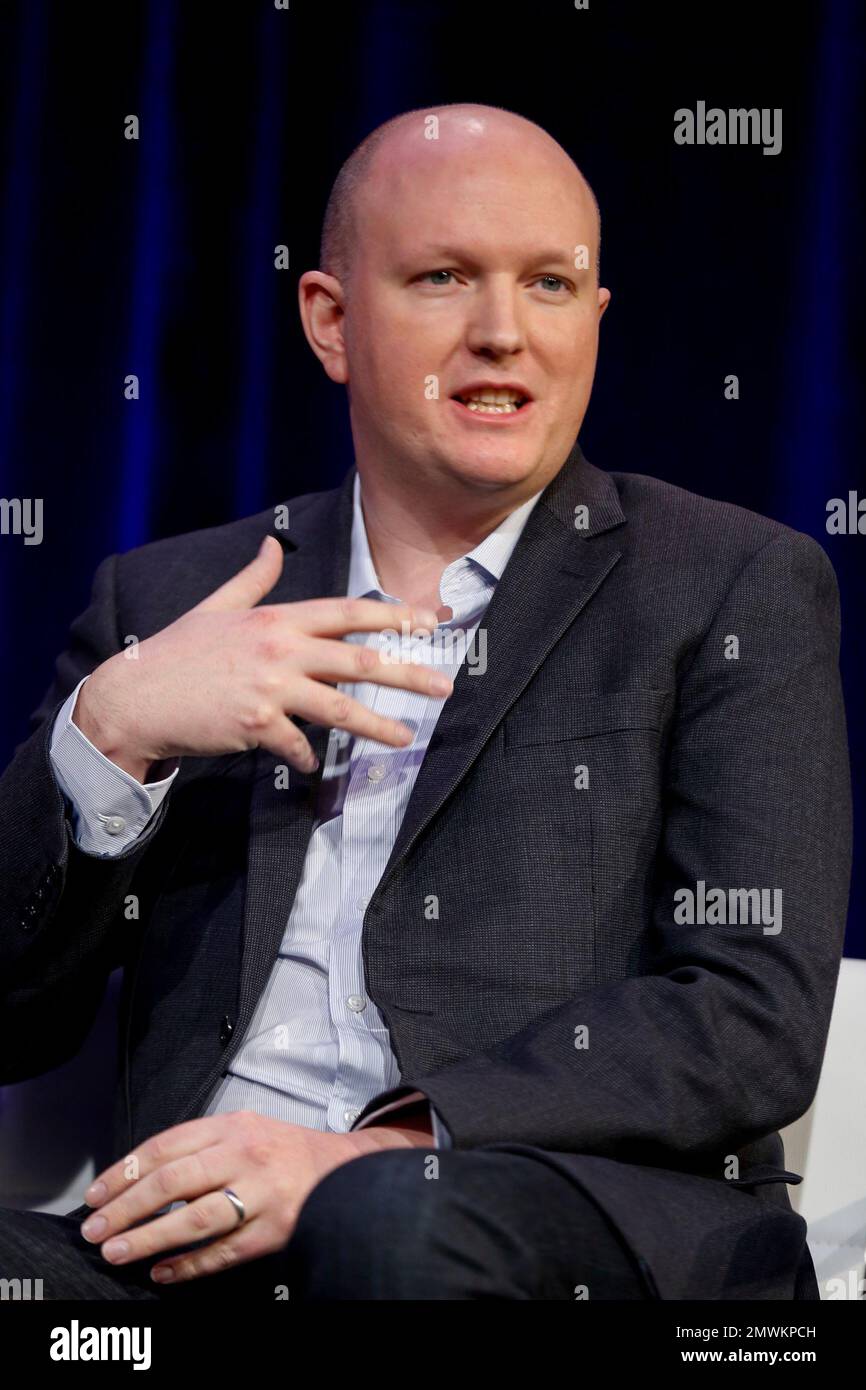 Mike Bartlett speaks at the PBS's Masterpiece series "King Charles III ...