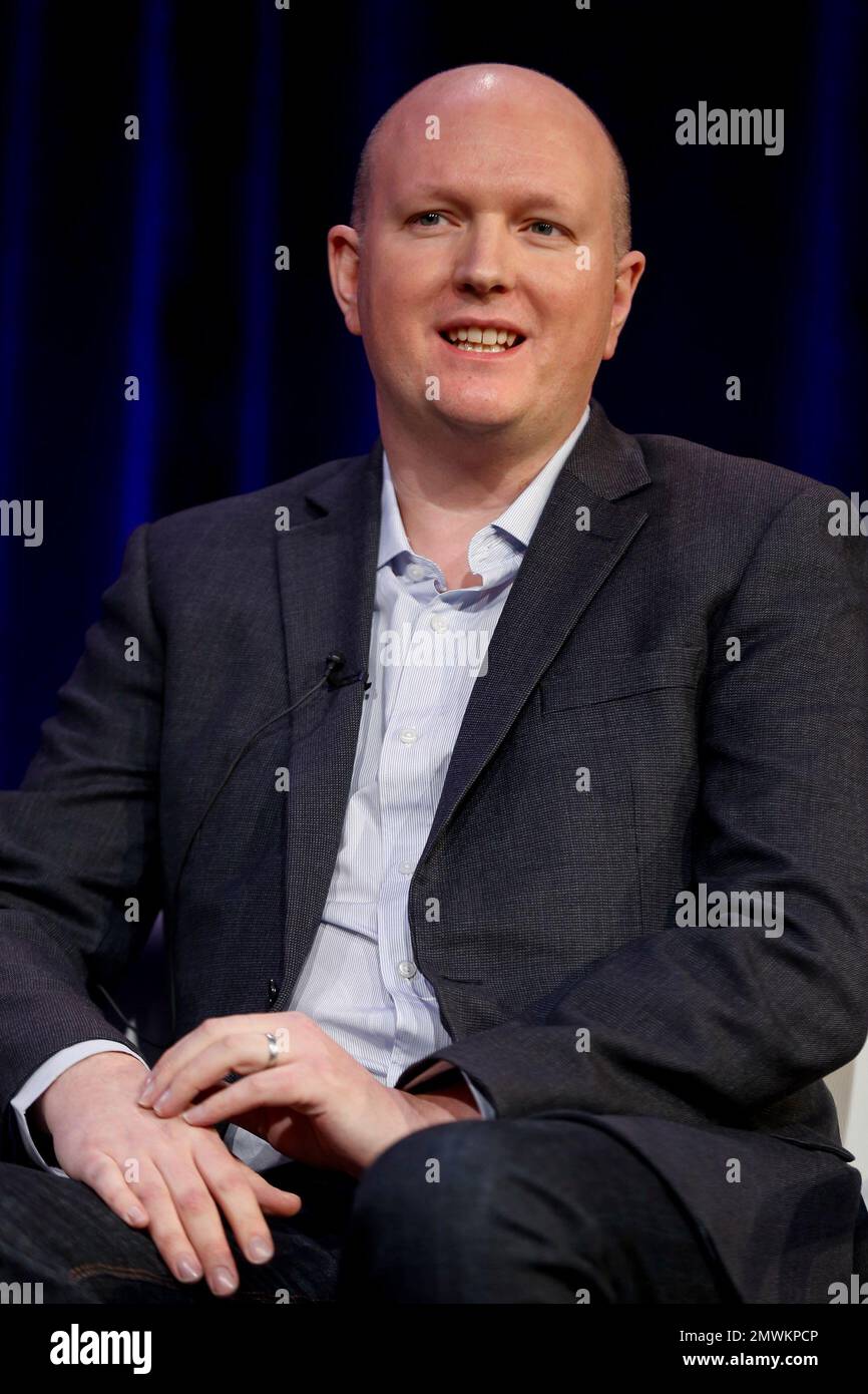 Mike Bartlett speaks at the PBS's Masterpiece series "King Charles III ...