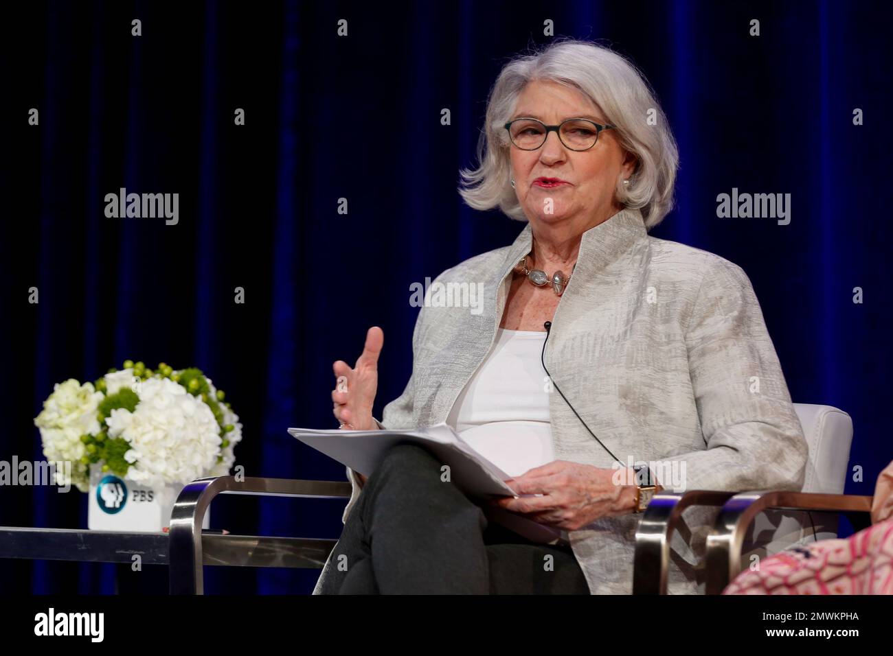 Rebecca Eaton speaks at the PBS's Masterpiece series "Prime Suspect ...