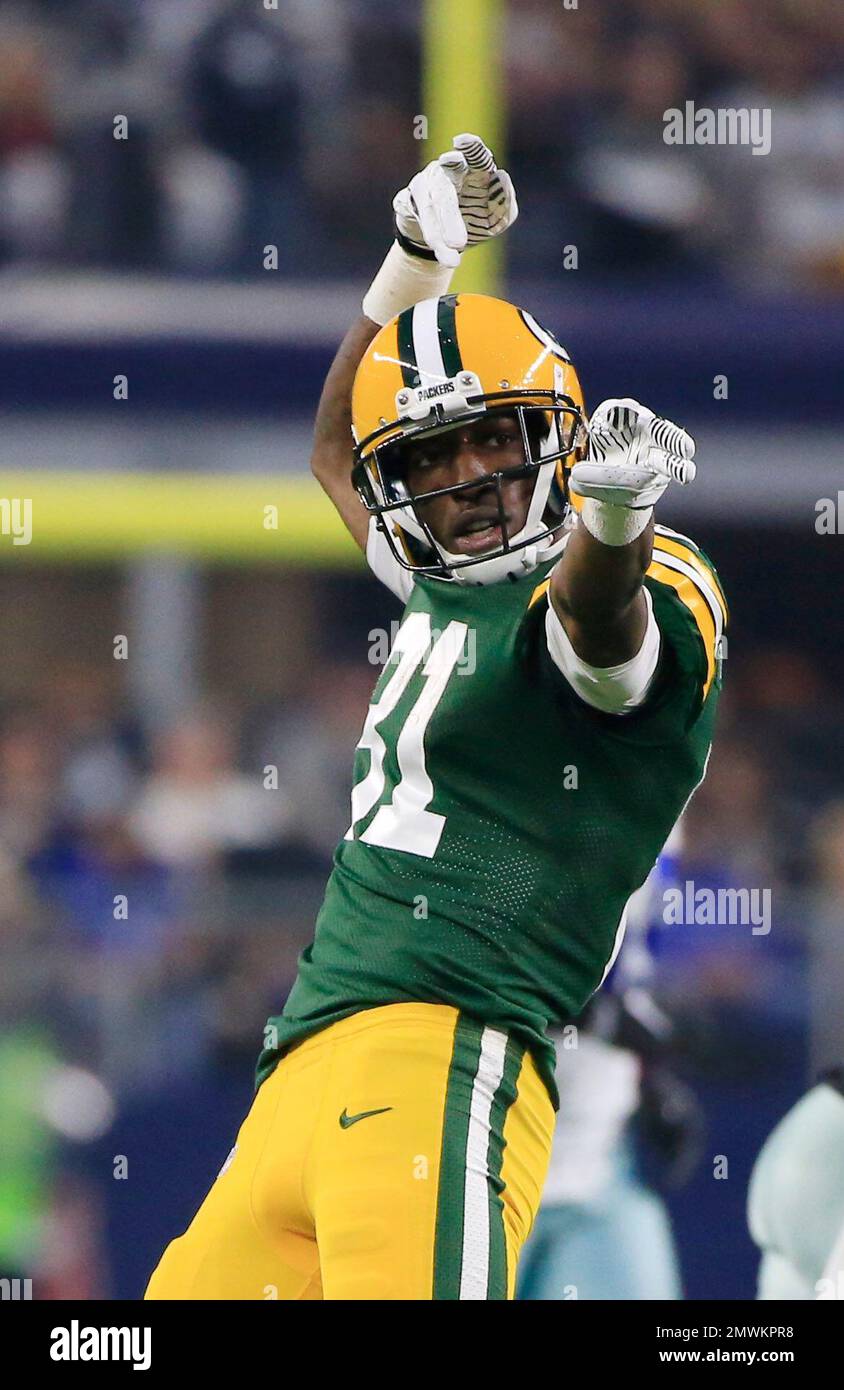 Green Bay Packers' Geronimo Allison reacts after catching a pass during ...