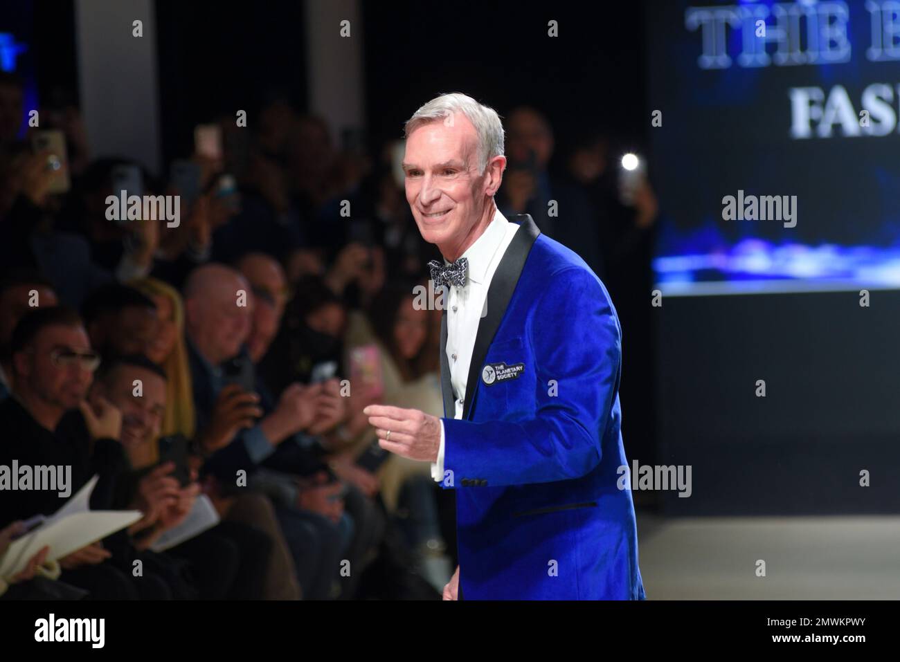 New York, NY on February 1, 2023. Bill Nye walks the runway at the ...