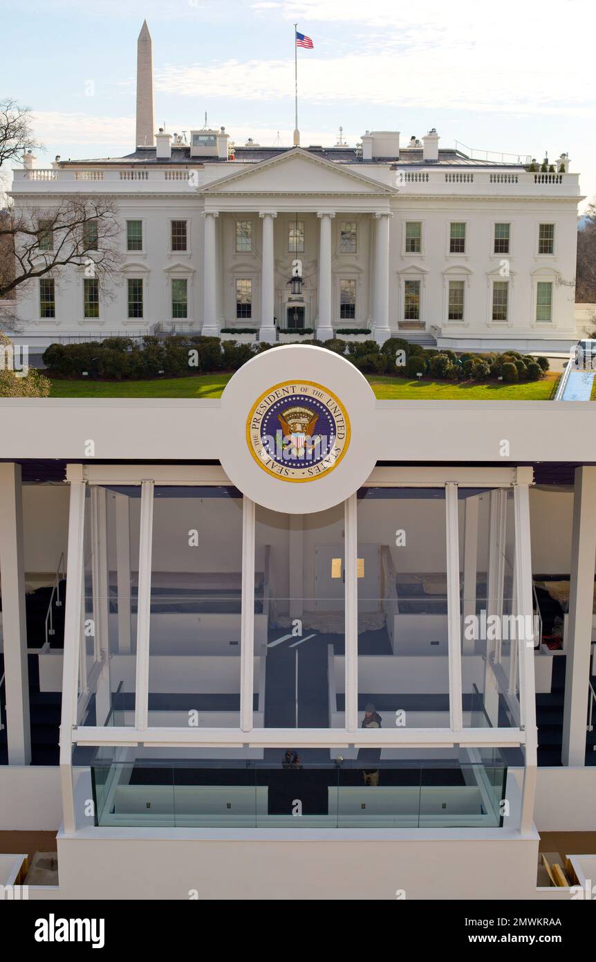 The inaugural parade presidential reviewing stand on Pennsylvania ...