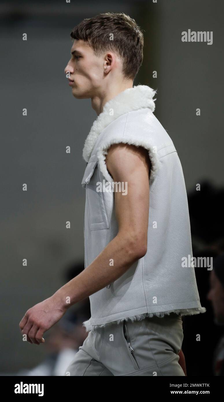 A model wears a creation for Dirk Bikkembergs men's Fall-Winter 2017 ...