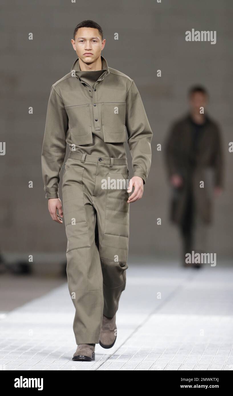 A model wears a creation for Dirk Bikkembergs men's Fall-Winter 2017 ...