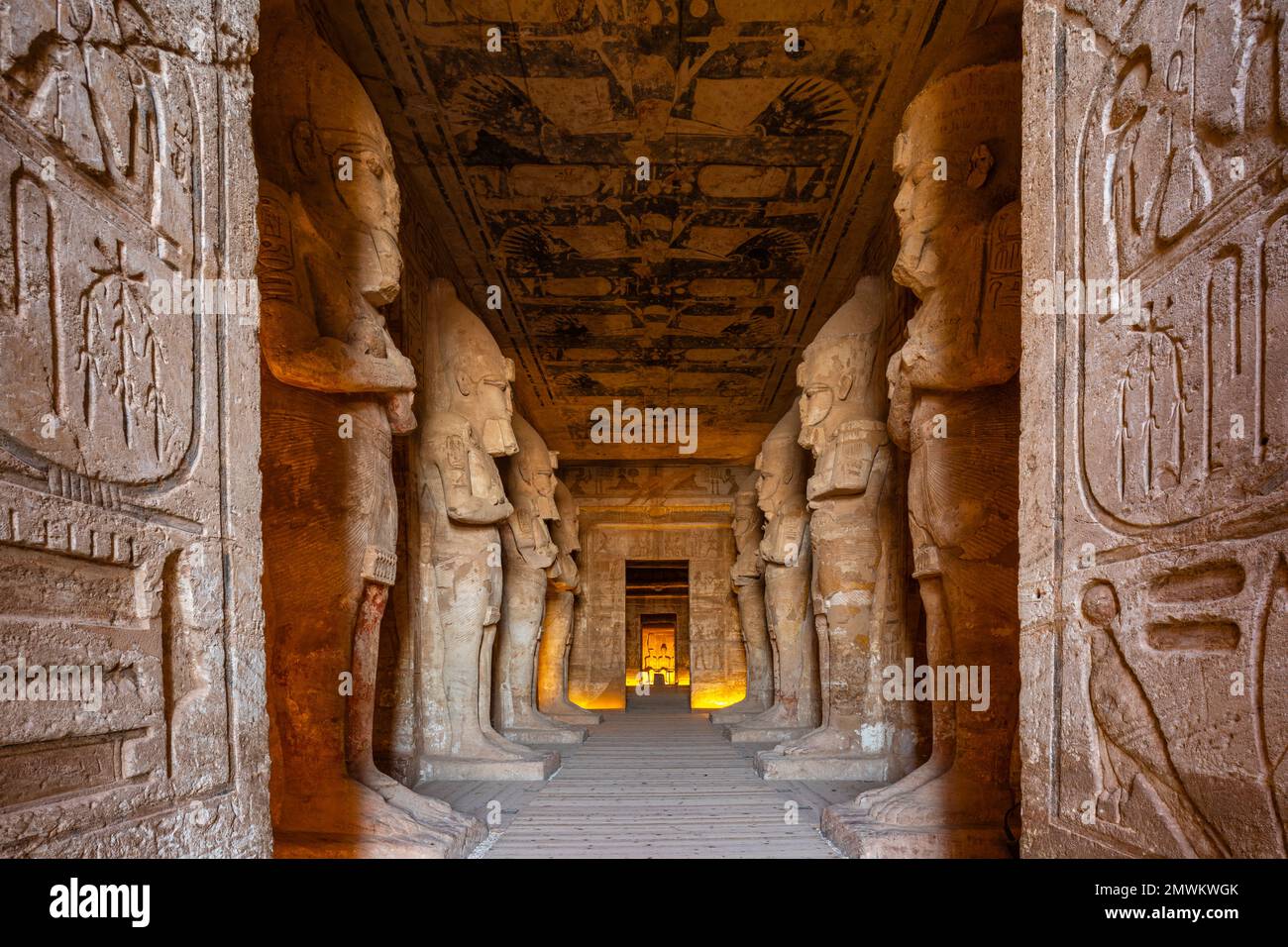 Great Sun Temple of Ramesses II at Abu Simbel, Aswan, Egypt Stock Photo ...