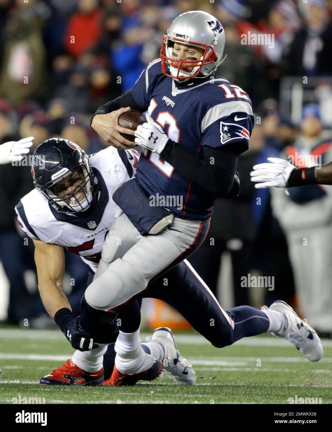 Houston Texans linebacker Brian Cushing (56) sacks New England Patriots ...