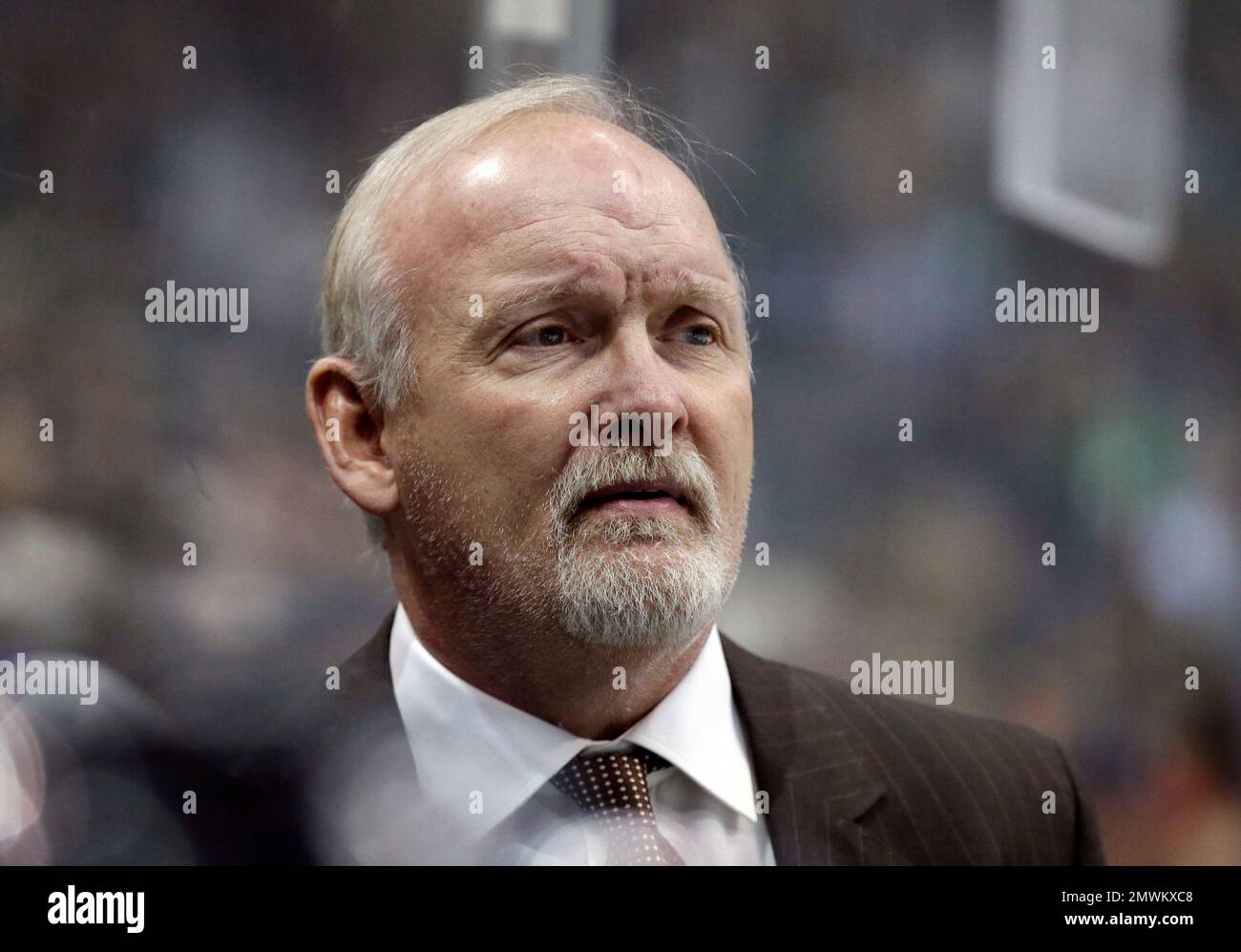 Dallas Stars head coach Lindy Ruff watches play against the Minnesota ...