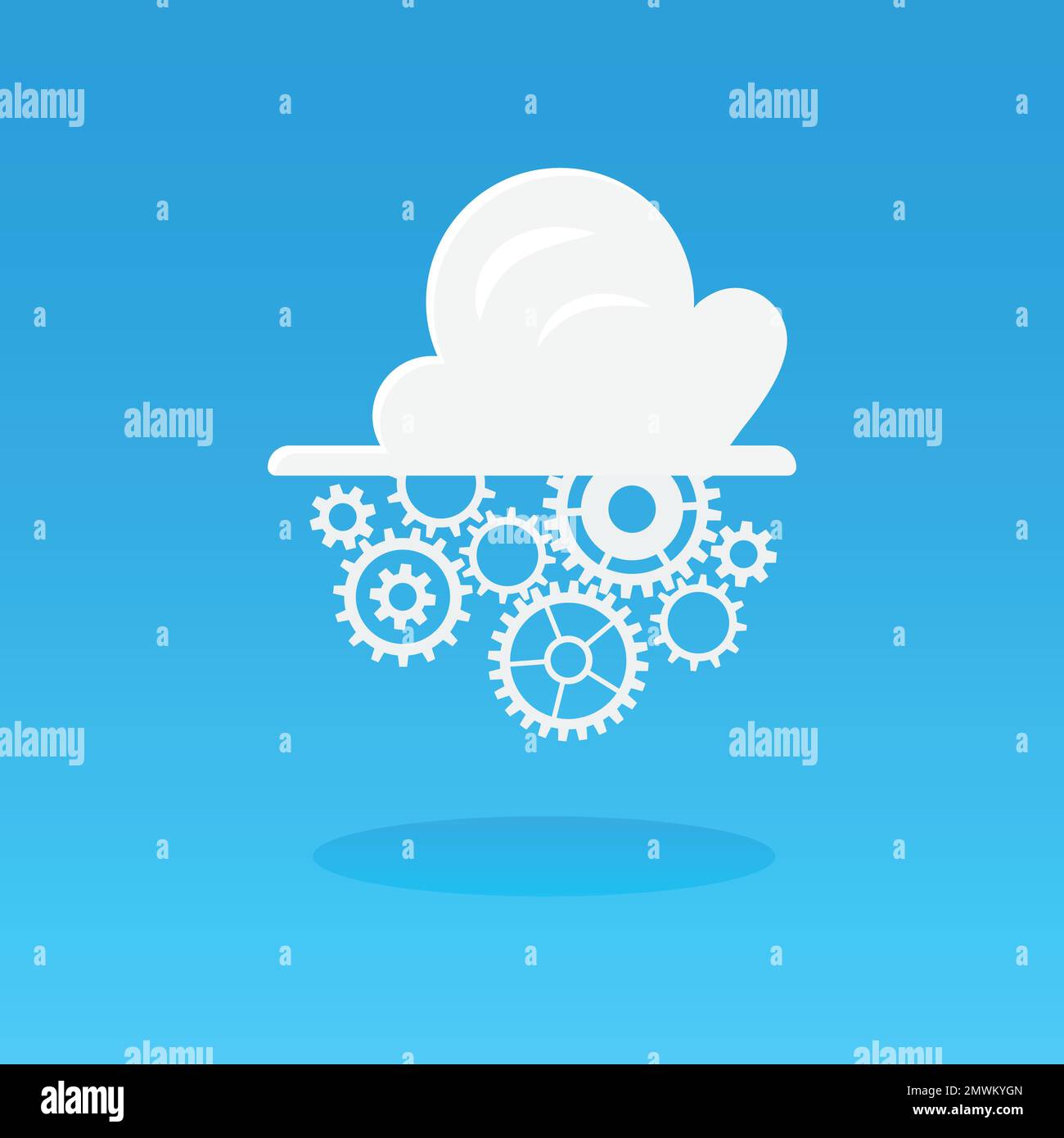 Cloud computing with gears. Business concept .vector illustration Stock Vector Image & Art - Alamy