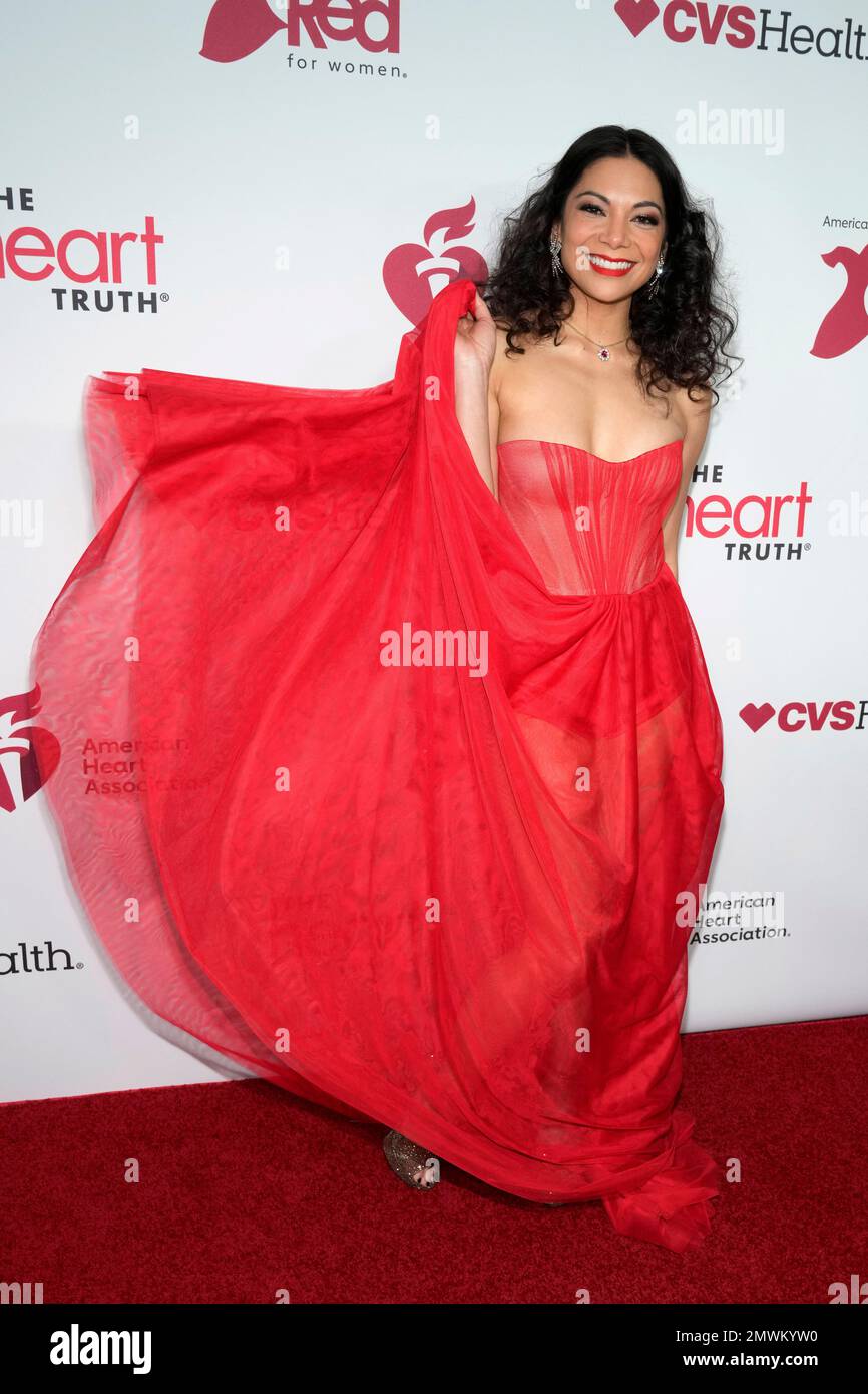 Ginger Gonzaga, wearing Gustavo Cadile, attends the American Heart ...