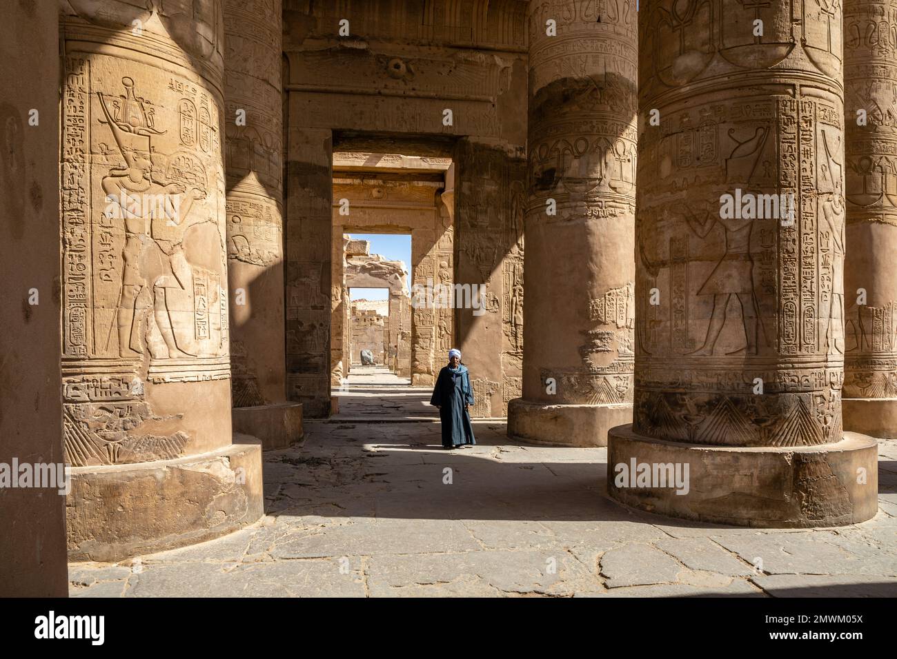 Temple guard at Kom Ombo Temple, Aswan, Egypt Stock Photo - Alamy