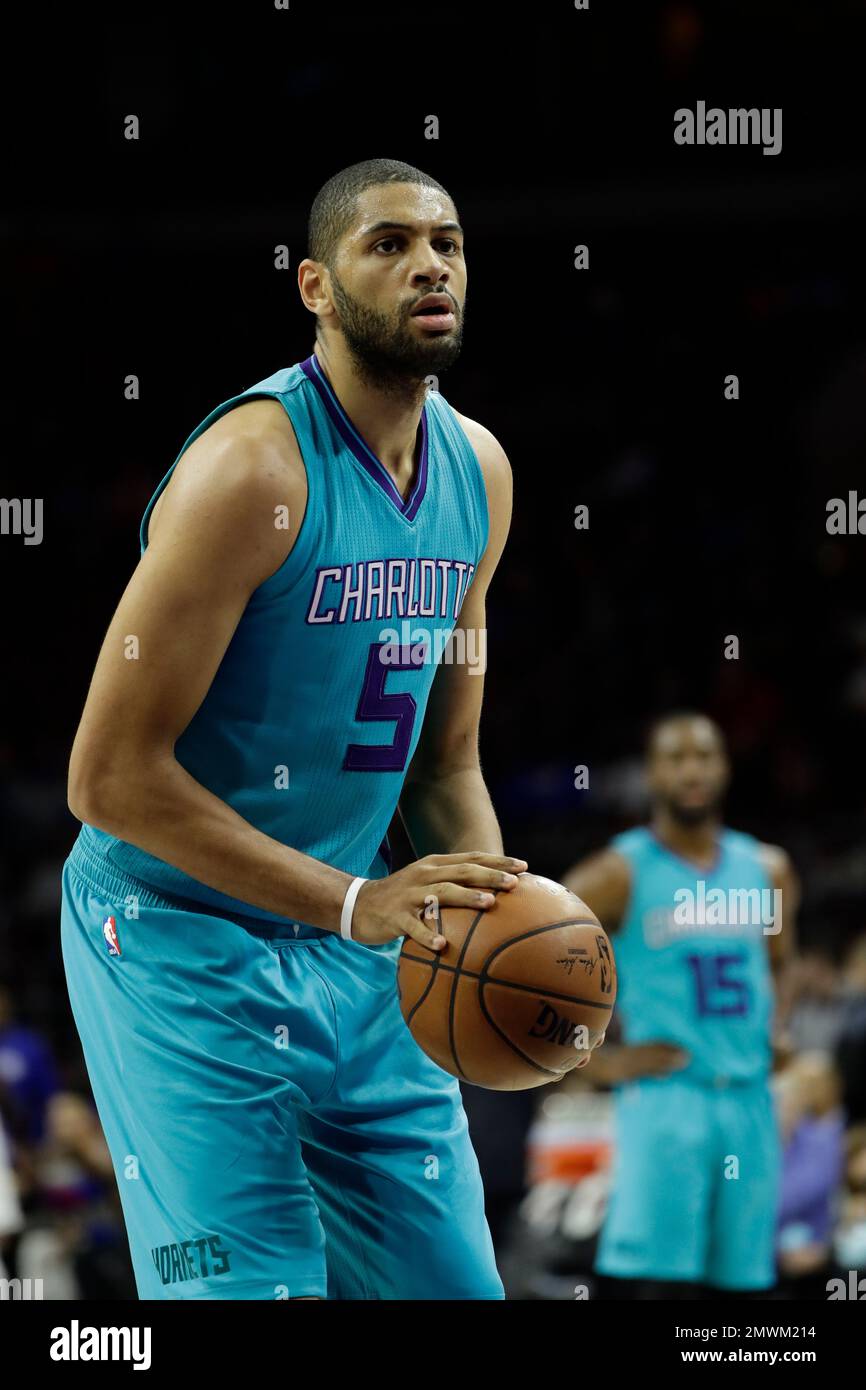 Charlotte Hornets' Nicolas Batum in action during an NBA basketball ...