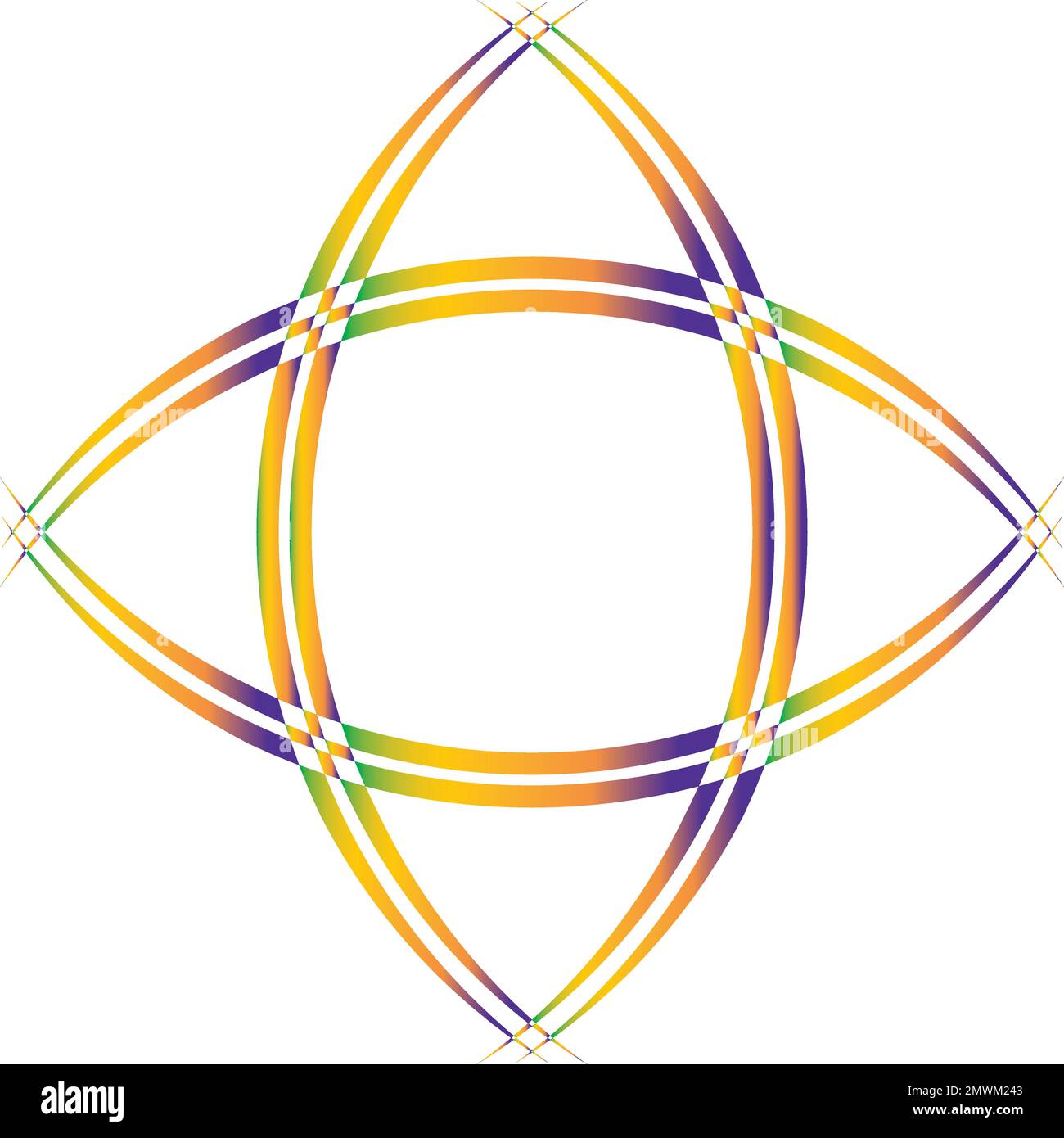 Abstract arabesque color gradient schield like element or frame project ...