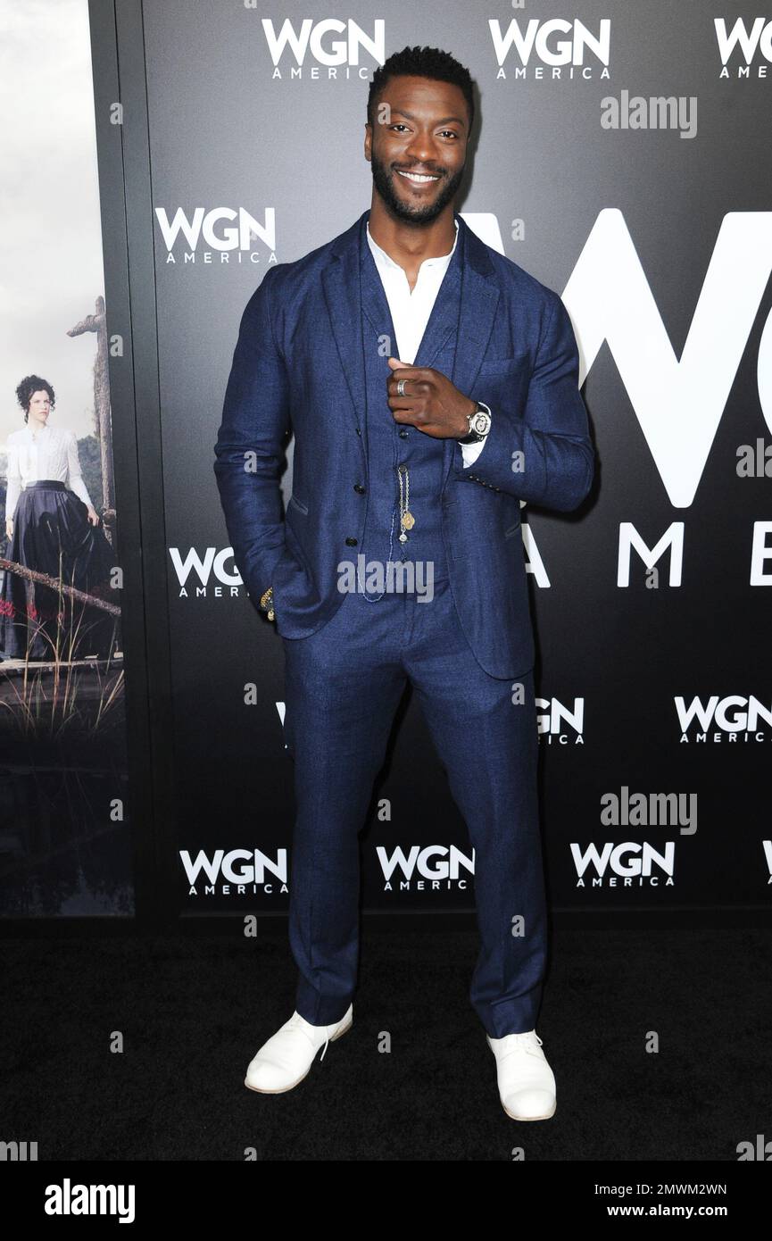 Aldis Hodge attends a photo call for WGN America's "Underground" at the ...