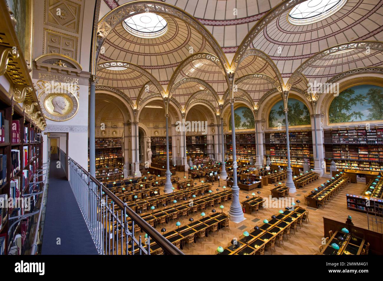 General view of the Labrouste reading room at the Richelieu-Louvois ...