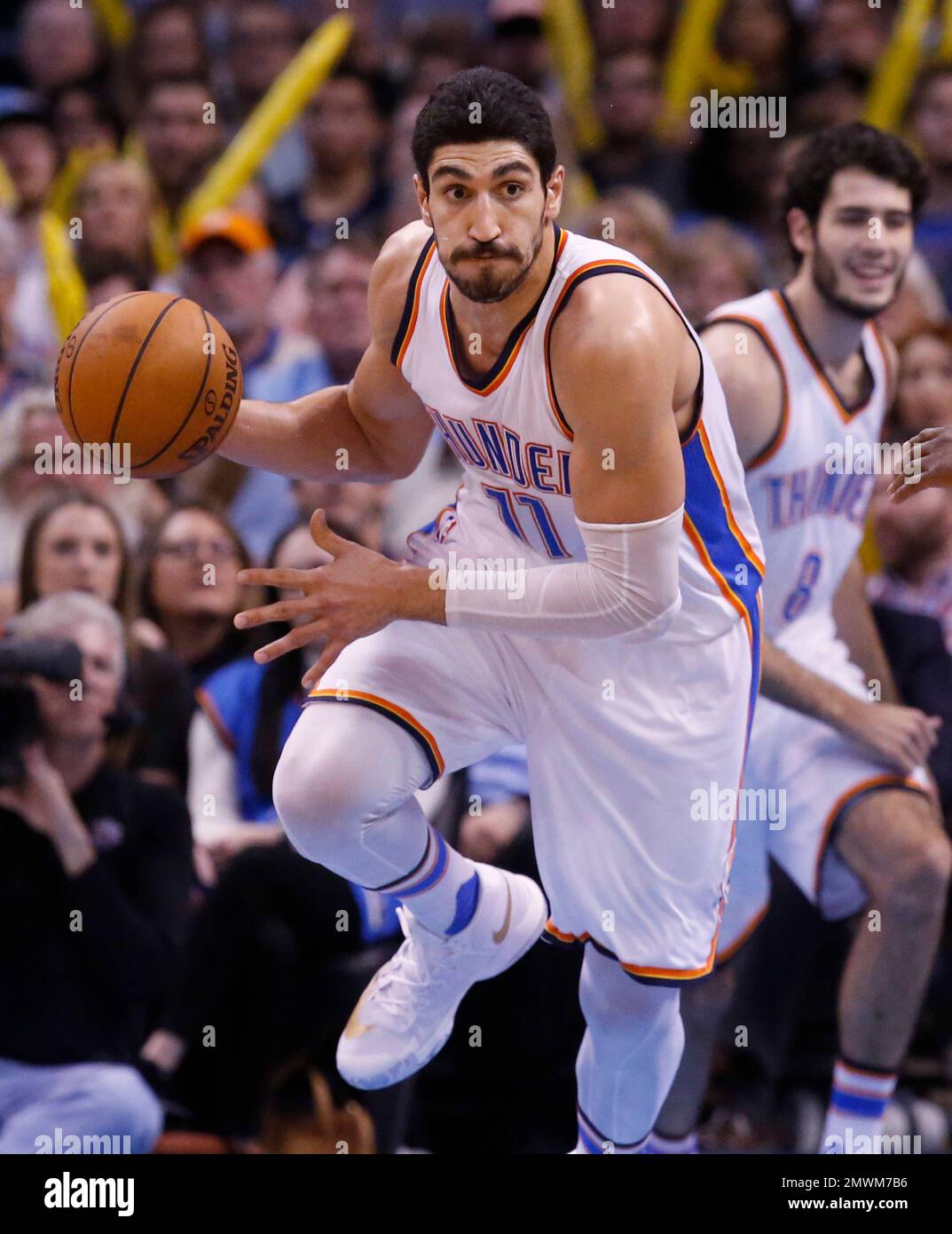 Oklahoma City Thunder center Enes Kanter (11) is pictured during an NBA ...