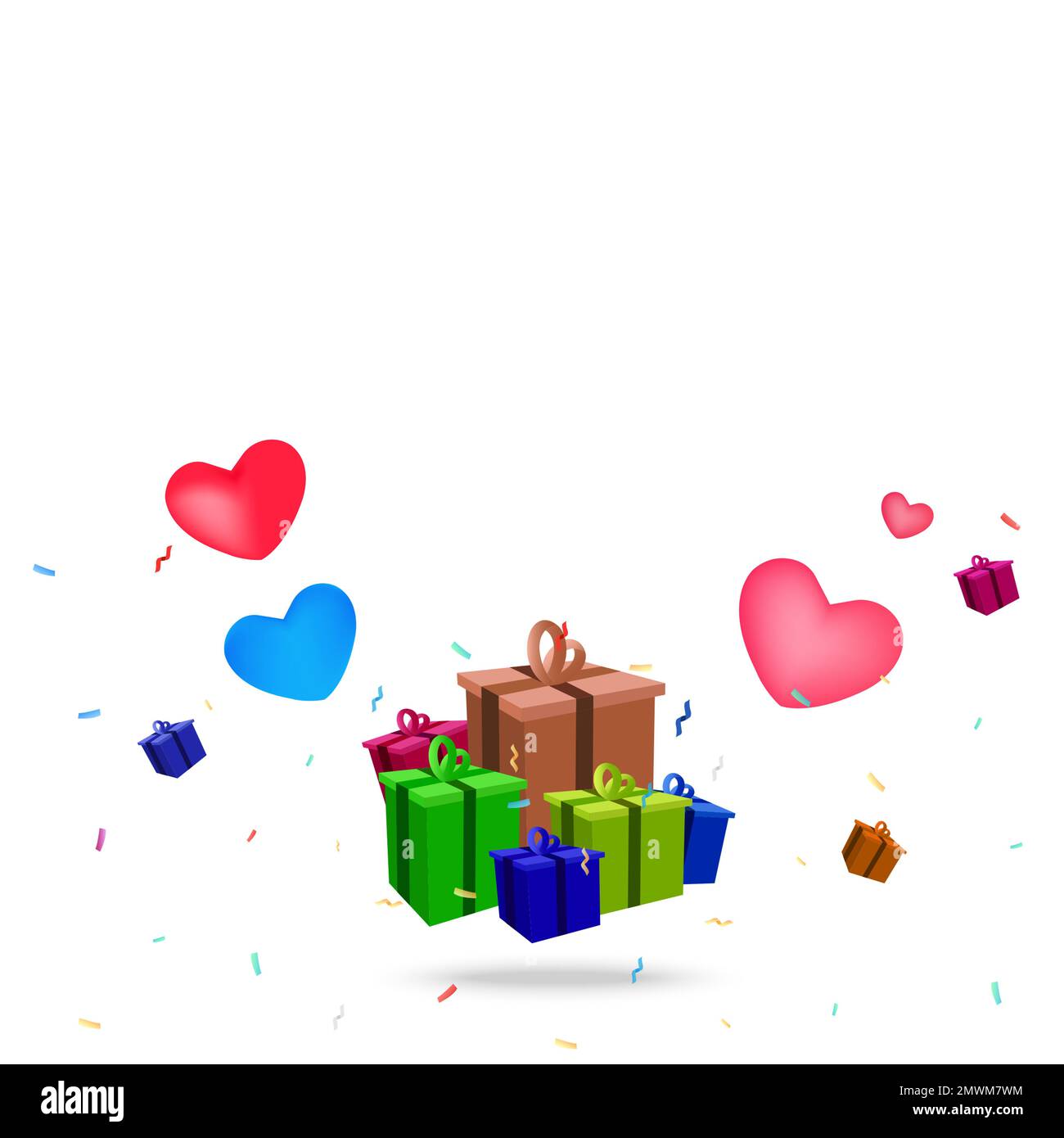 Falling christmas gift boxes Stock Vector Images - Alamy