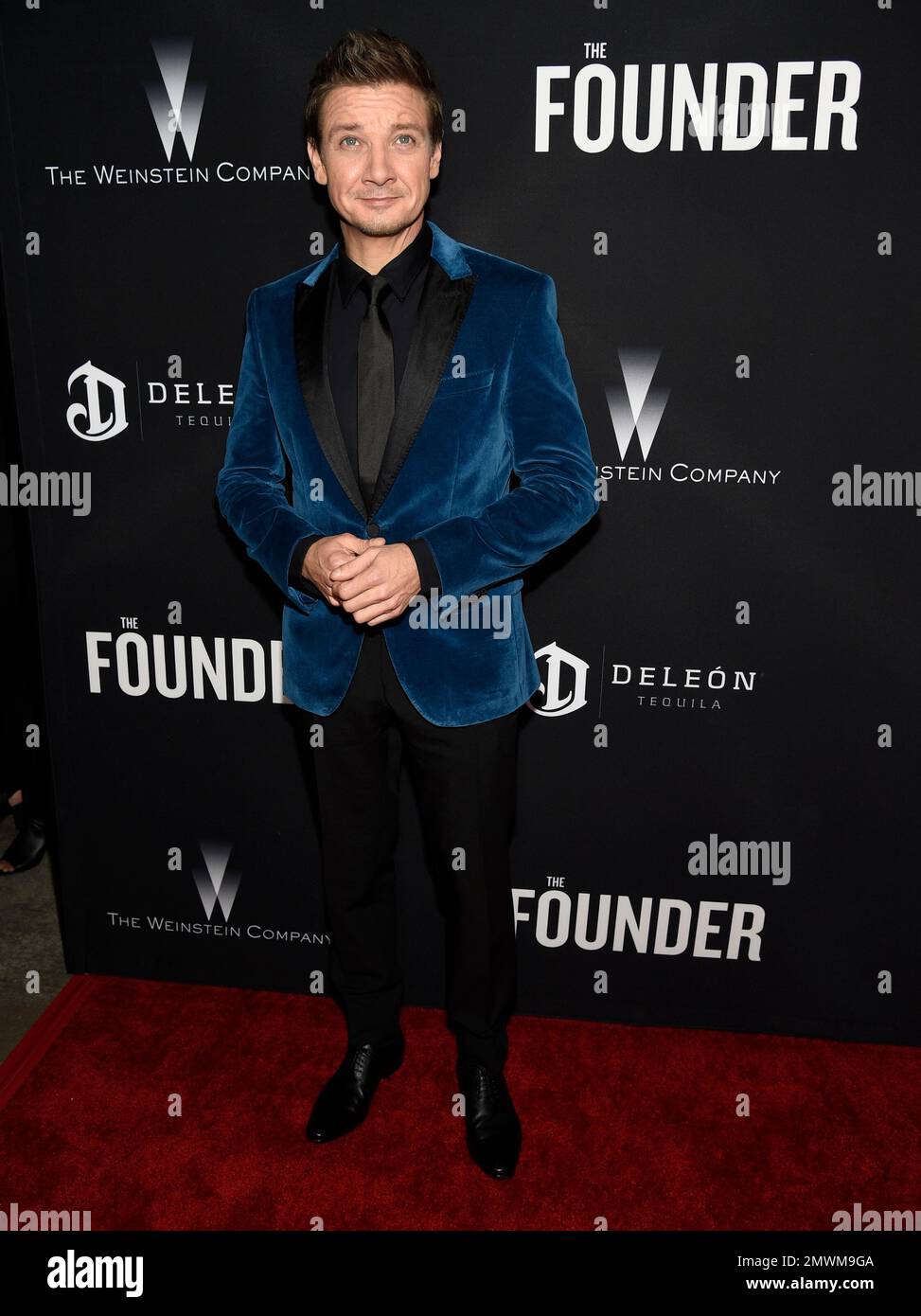 Producer Jeremy Renner arrives at the U.S. premiere of "The Founder" at ...