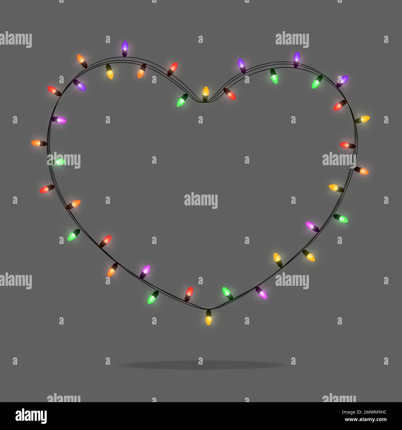 Frame garland light bulbs Stock Vector Images - Alamy