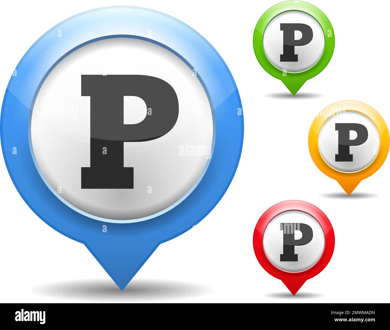 Map marker with parking icon, vector eps10 illustration Stock Vector ...