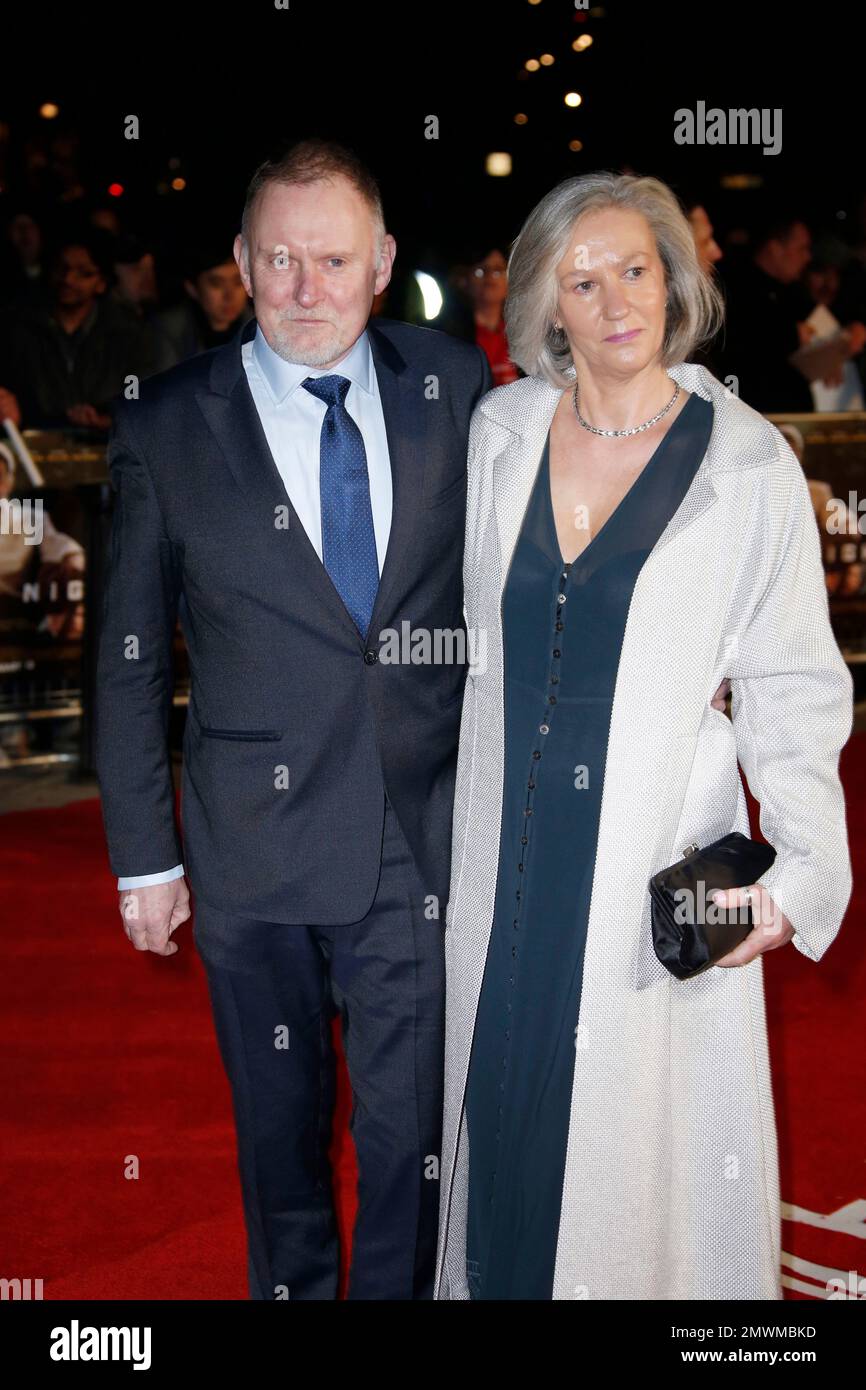 Actor Robert Glenister and his wife Celia Glenister pose for ...