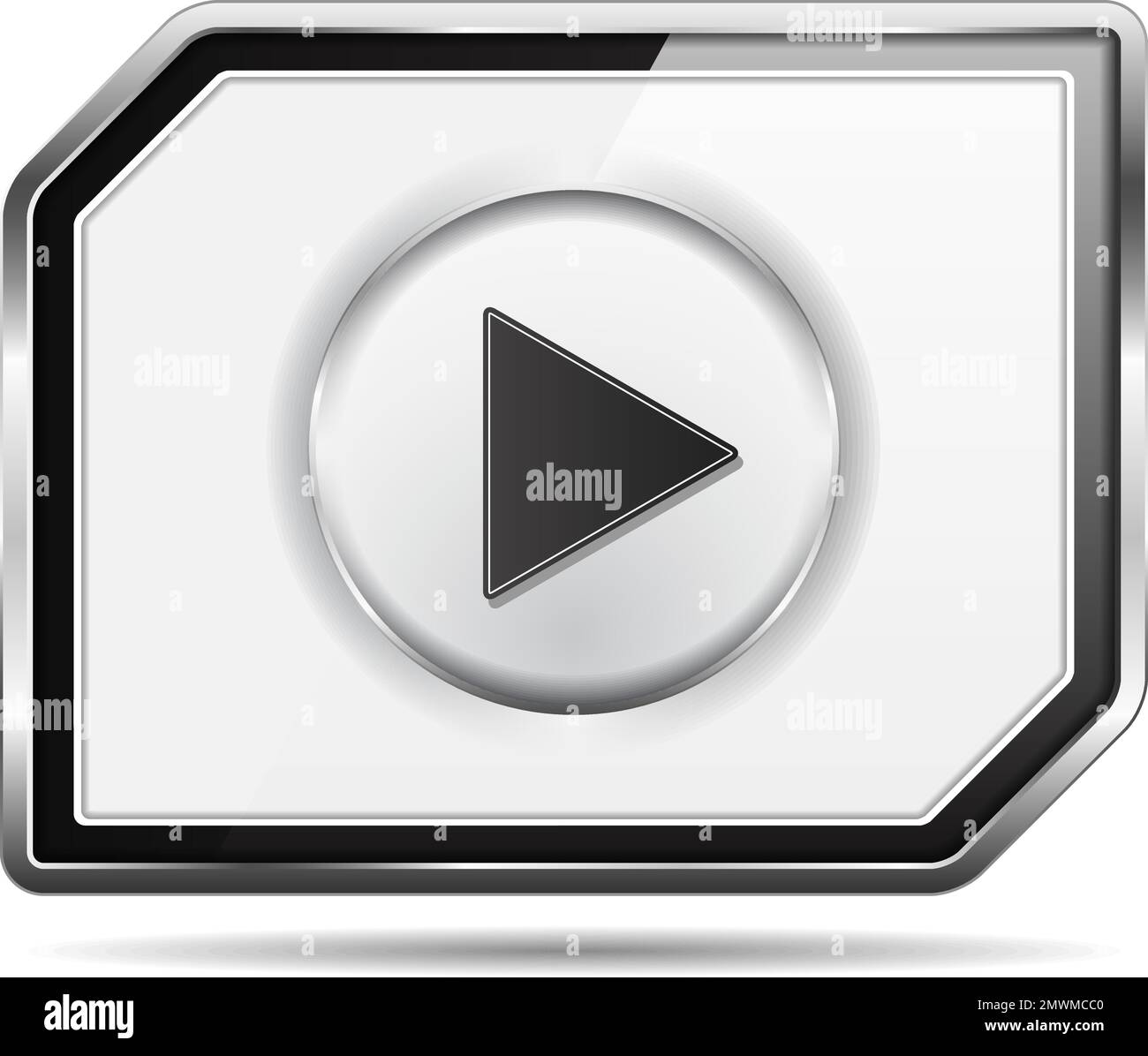 Abstract video player icon, vector eps10 illustration Stock Vector ...