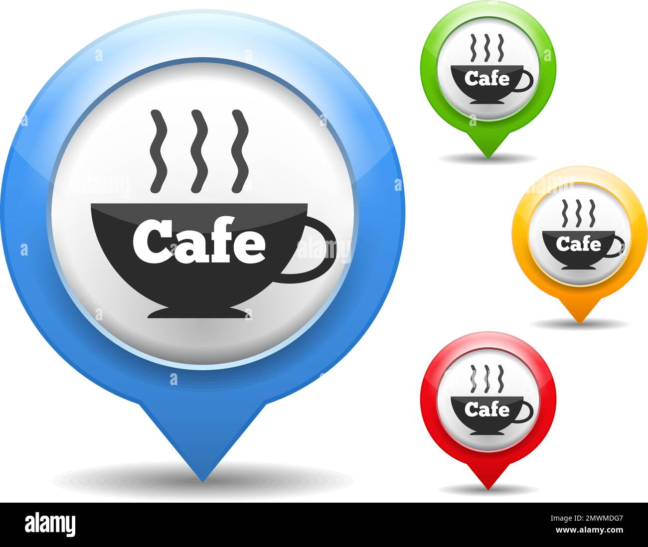 Map pointer cup icon Stock Vector Images - Alamy