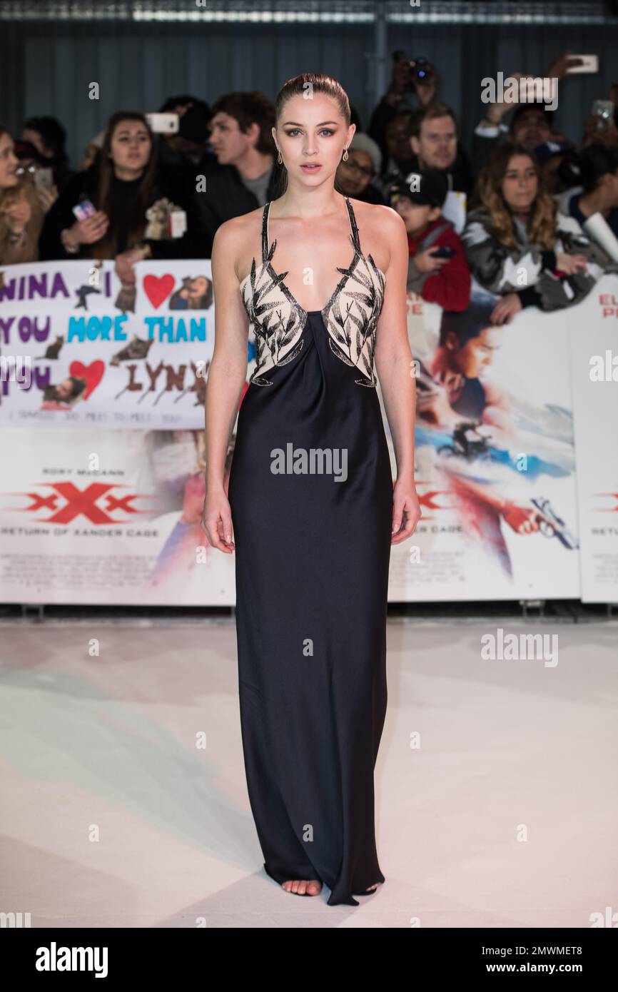 Actress Hermione Corfield poses for photographers upon arrival at the ...