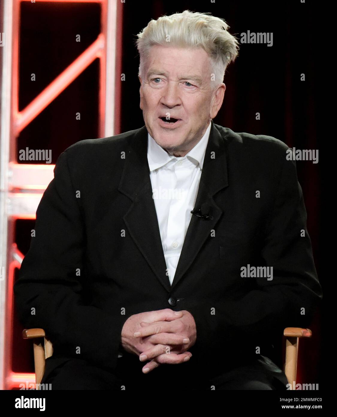 David Lynch attends the "Twin Peaks" panel at the Showtime portion of ...