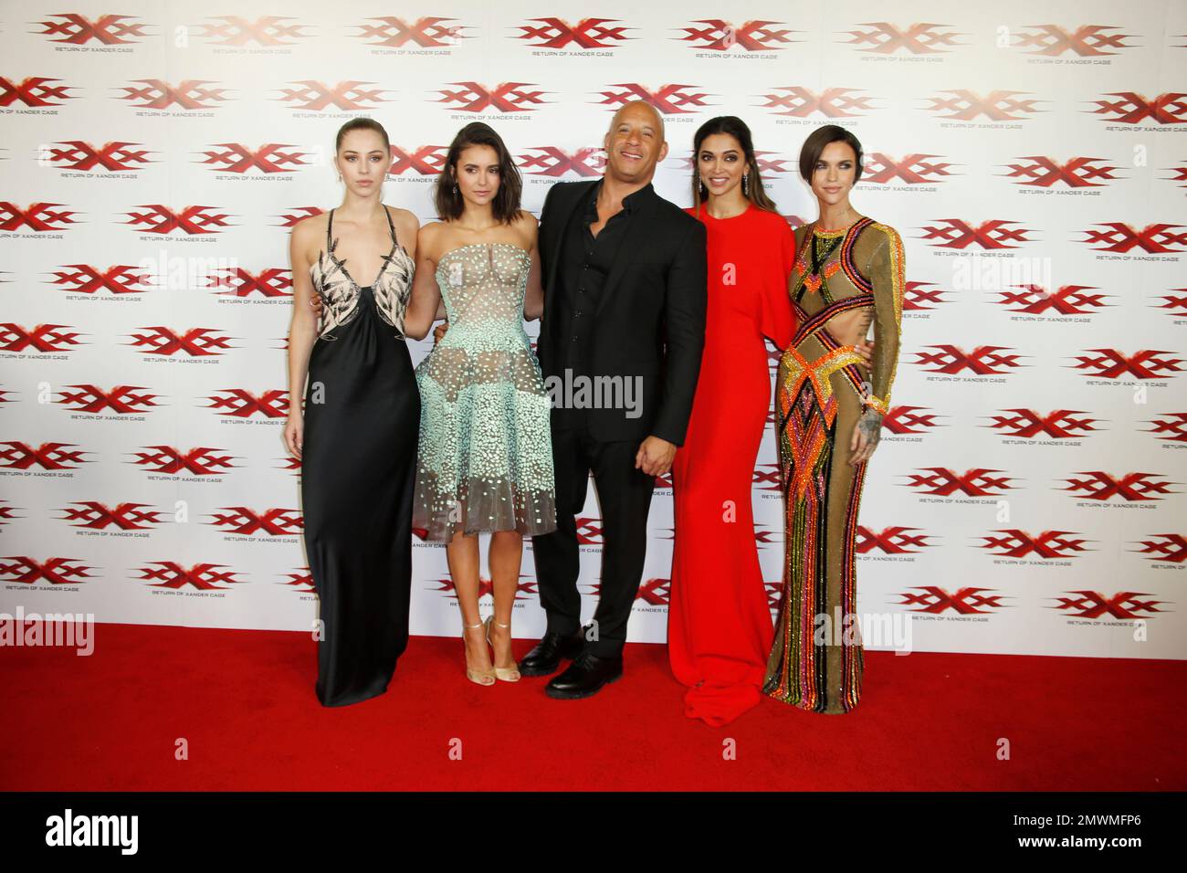 Actors from left, Hermione Corfield, Nina Dobrev, Vin Deisel, Deepika ...