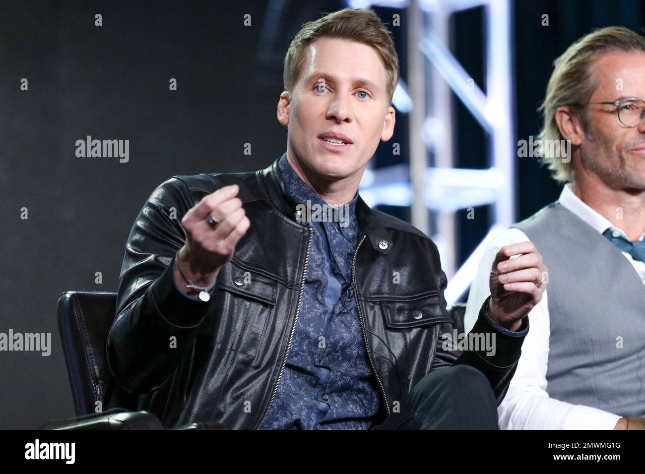Dustin Lance Black speaks at the "When We Rise" panel at the Disney/ABC ...