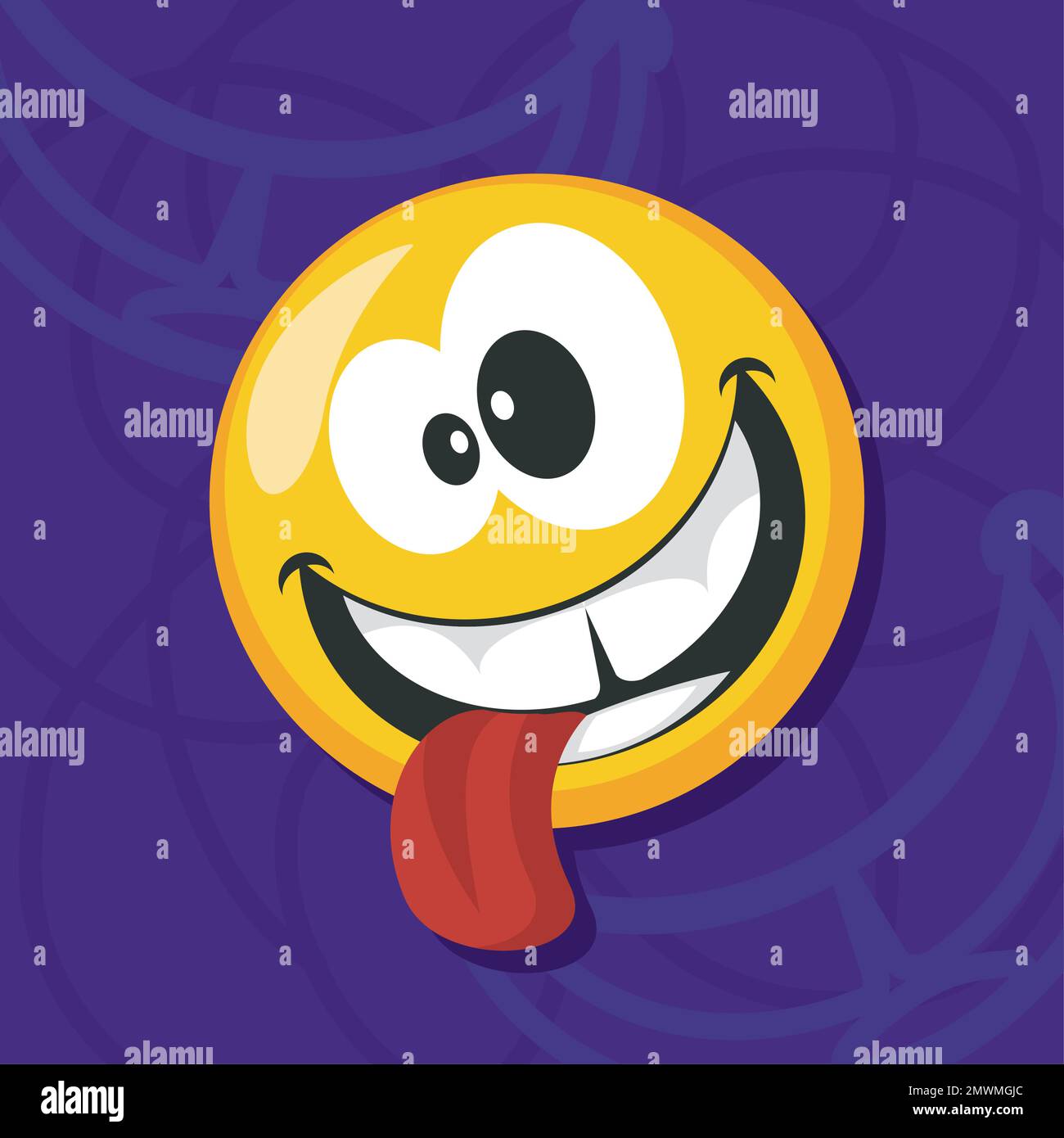 crazy emoticon face Stock Vector Image & Art - Alamy