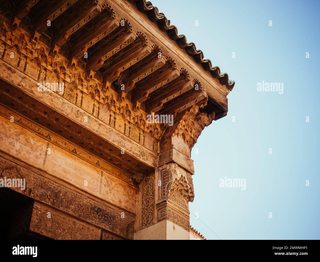 An architecture of the exterior of the old building in Morocco Stock ...