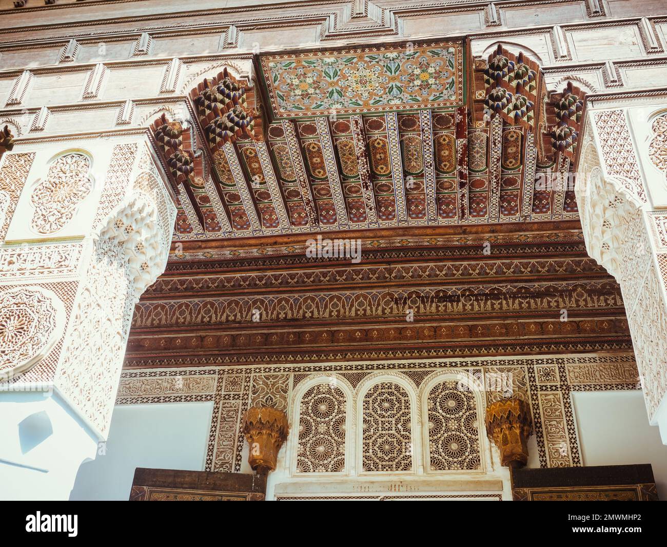 An architecture of the exterior of the old building in Morocco Stock ...