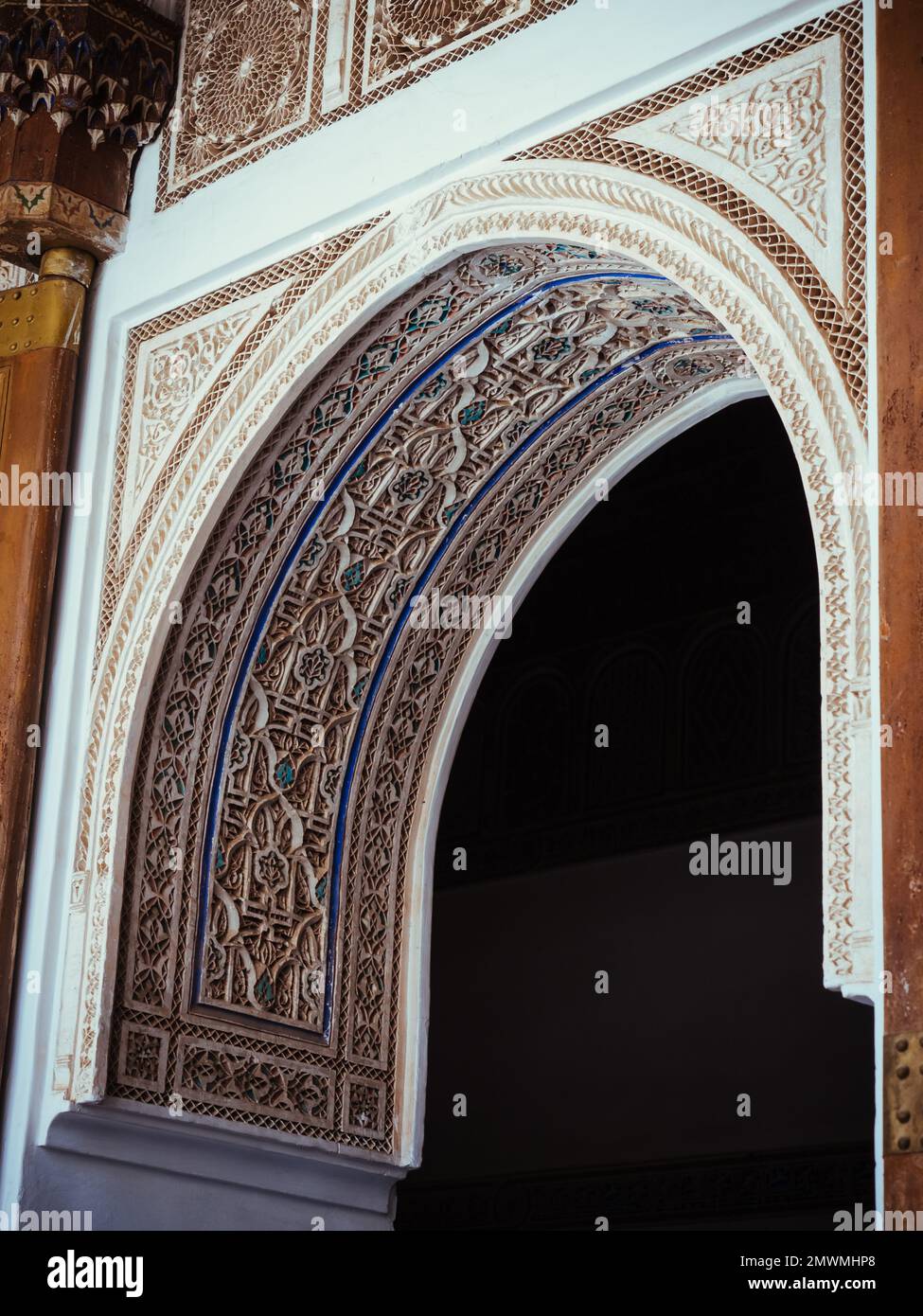 An architecture of the exterior of the old building in Morocco Stock ...