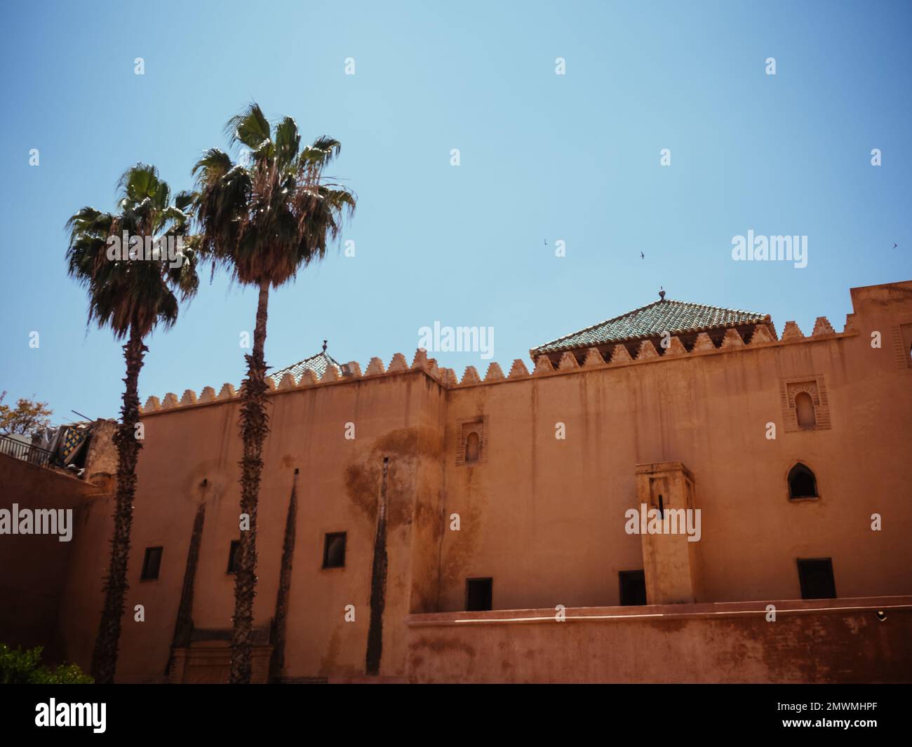 An architecture of the exterior of the old building in Morocco Stock ...