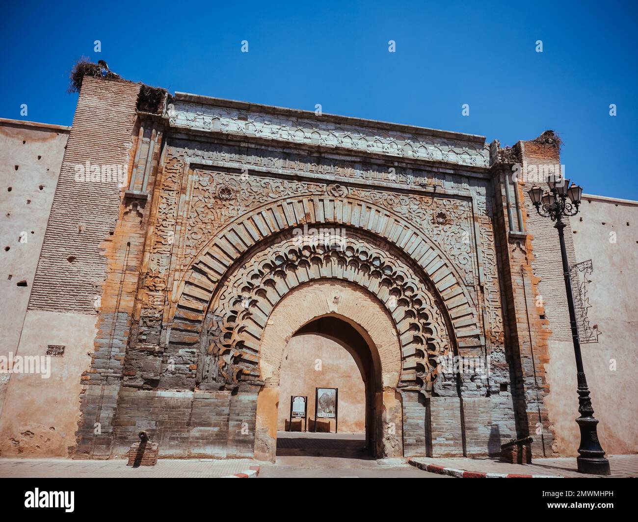 An architecture of the exterior of the old building in Morocco Stock ...