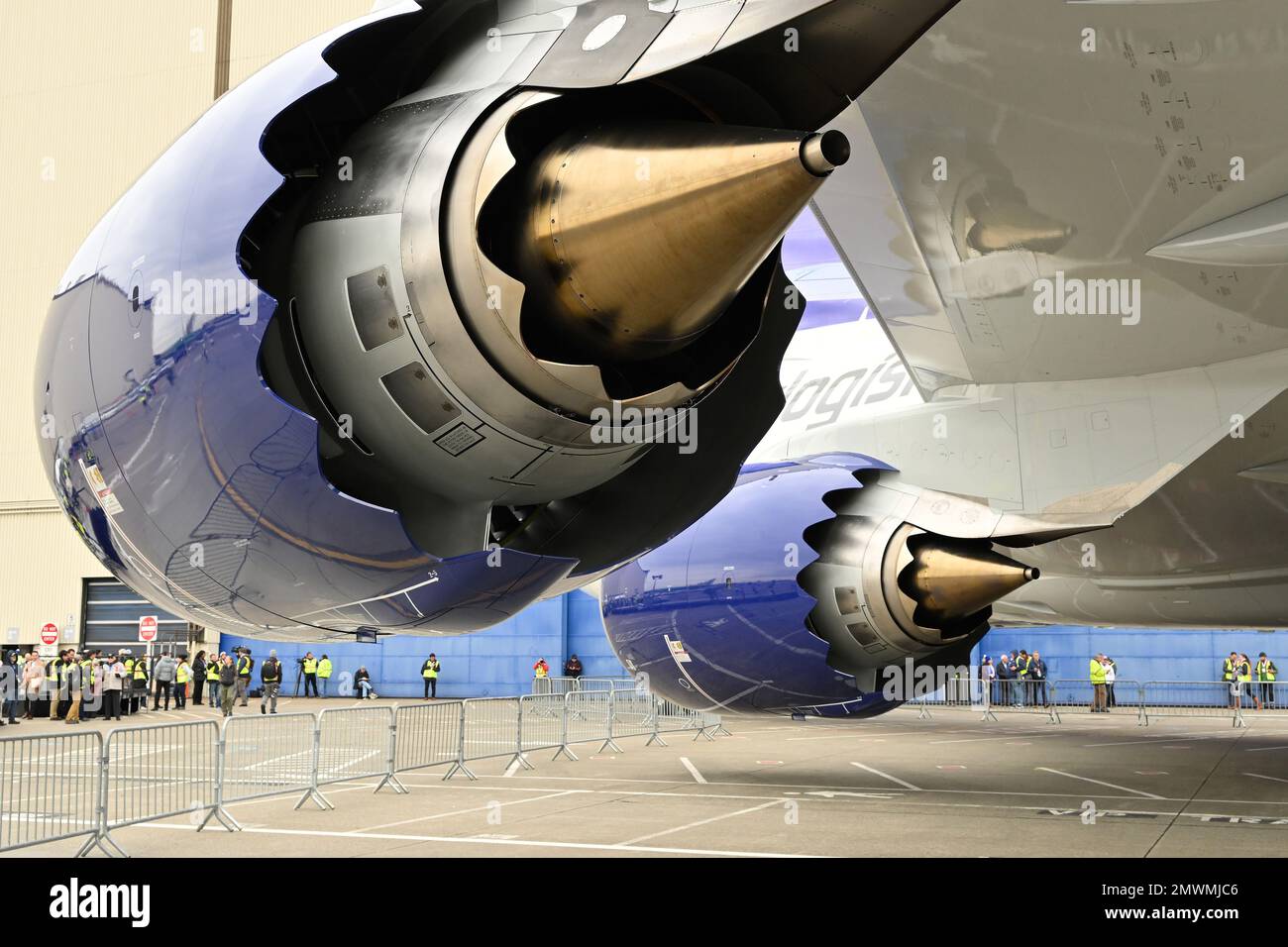 Engine GEnx-2B of the 747-8F freighter (N863GT), the last 747 "jumbo ...