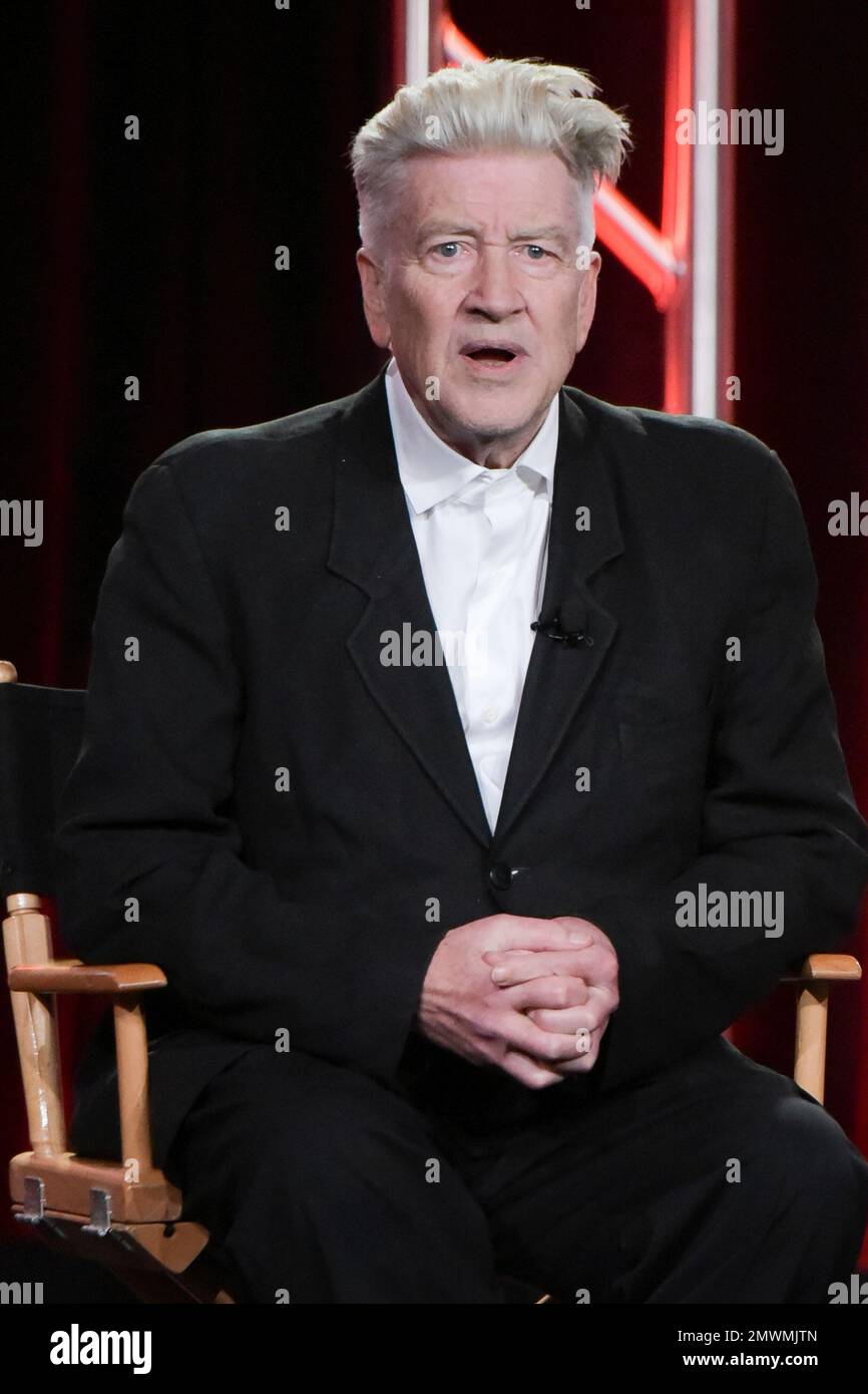 David Lynch attends the "Twin Peaks" panel at the Showtime portion of ...