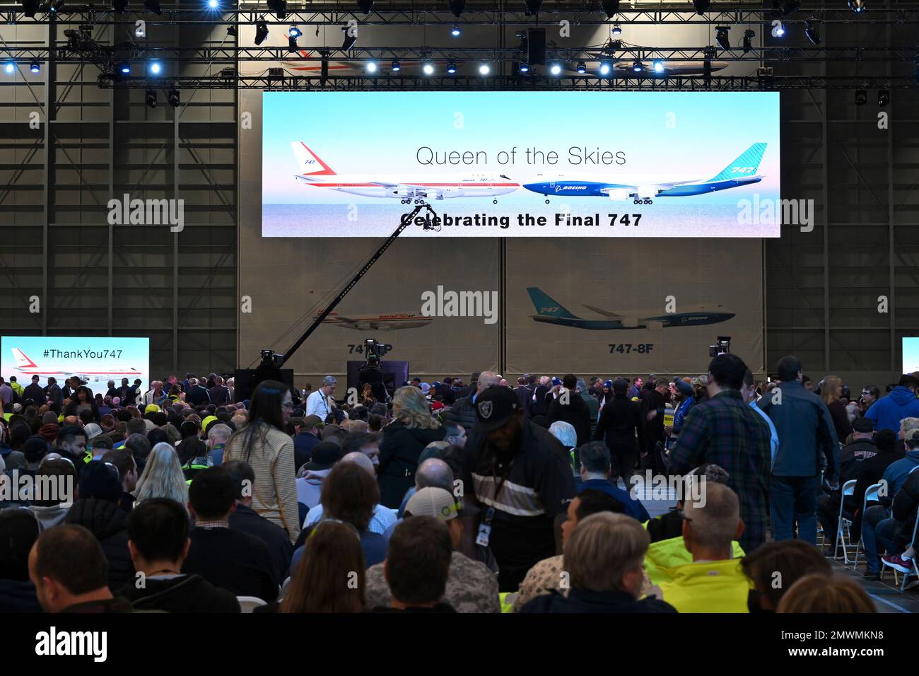 The 747-8F freighter (N863GT), the last 747 "Jumbo" delivered from ...