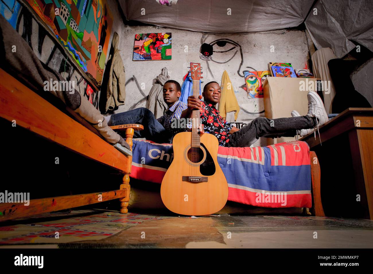 Nairobi, Kenya. 27th Jan, 2023. 19-Year-Old Anthony Bwire (L) and ...