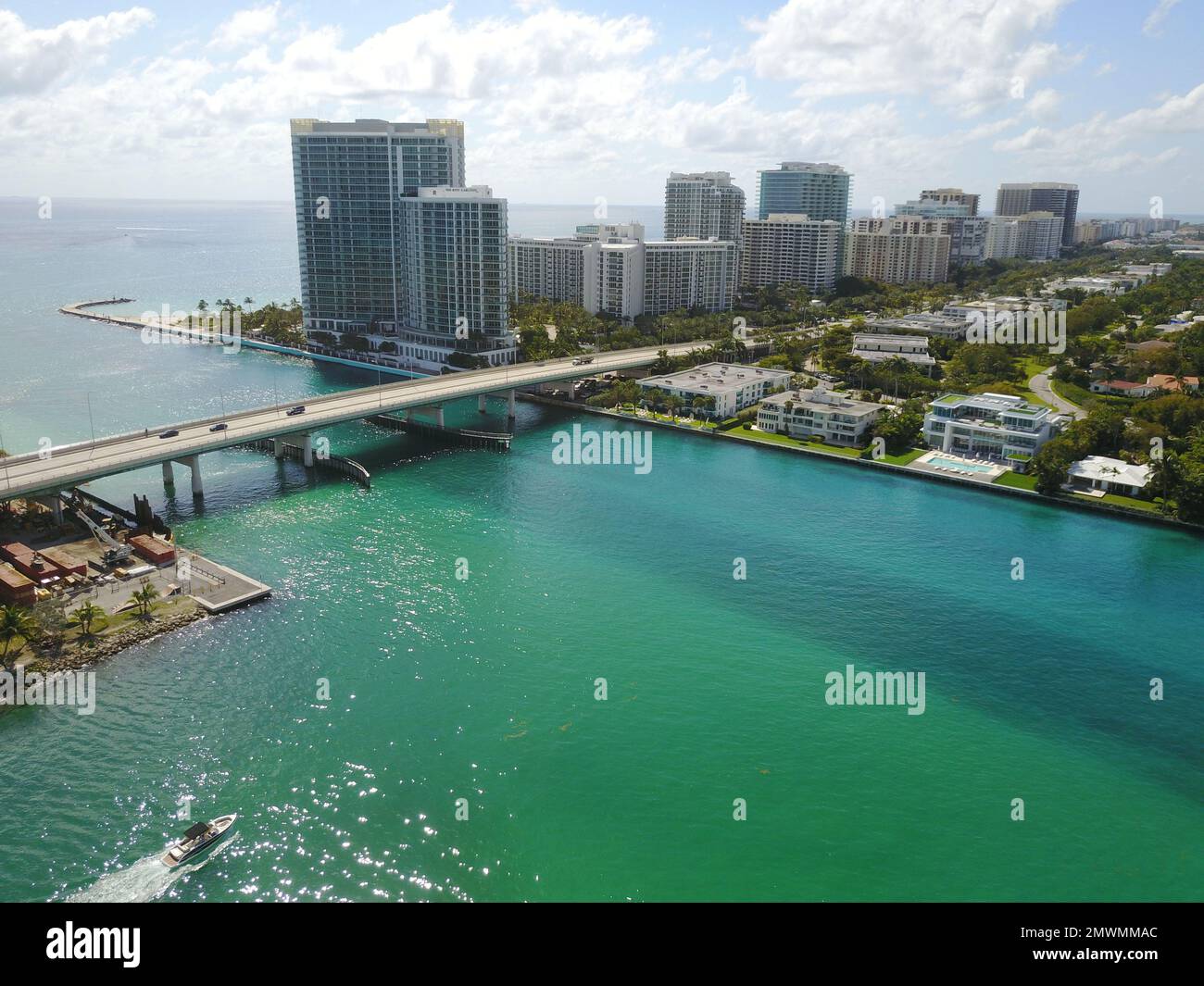 A bird's eye view of the Miami beach downtown Stock Photo - Alamy