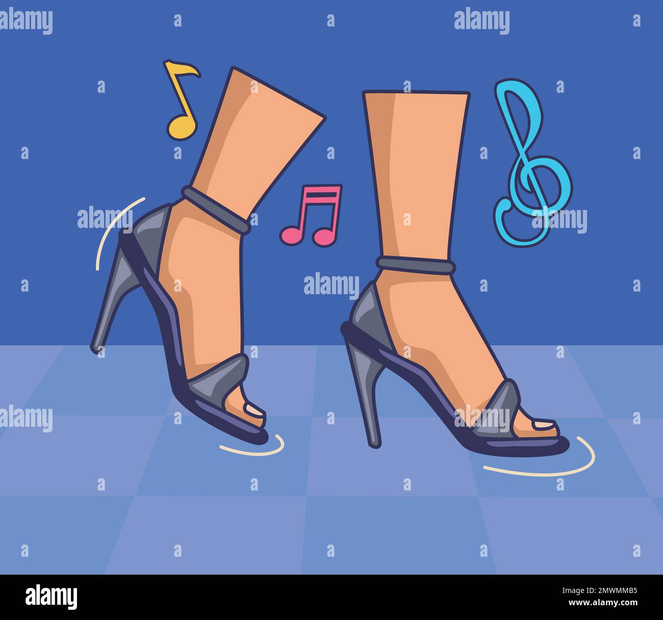 Feet dancing club Stock Vector Images - Alamy